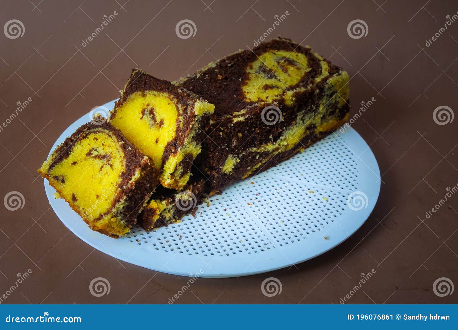 Sweet bolu chocolate cake stock image. Image of baking - 196076861