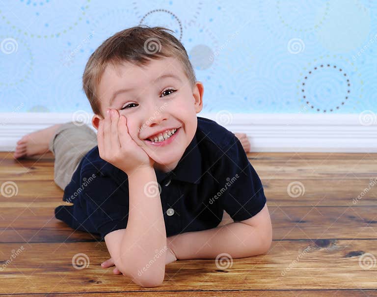 Sweet Boy Posing with a Silly Grin Stock Photo - Image of innocence ...