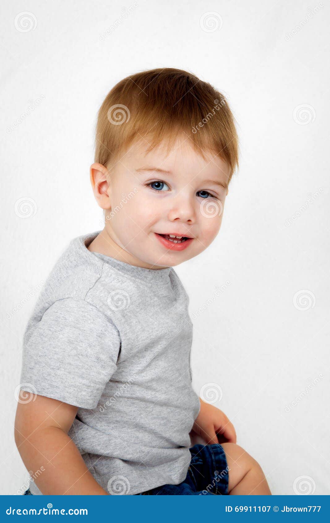Sweet Boy on White Background Stock Image - Image of young, background ...
