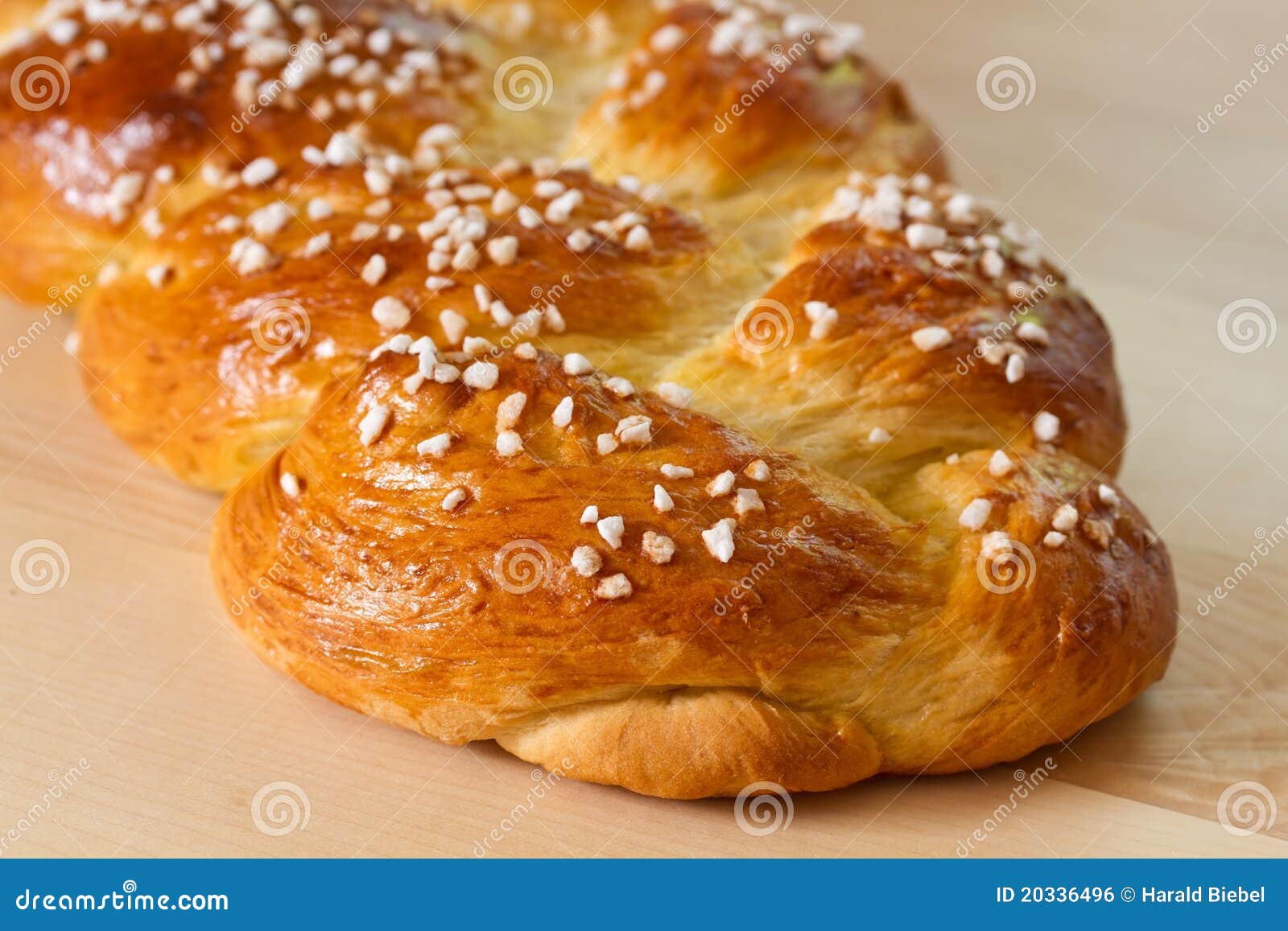 Sweet Braided Bread on a Wooden Surface Stock Photo - Image of food ...