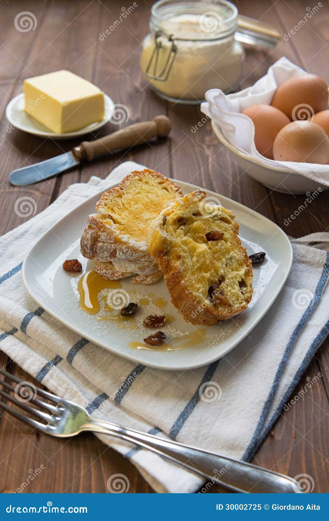 Sweet raisin bread stock image. Image of pastry, raisin - 30002725