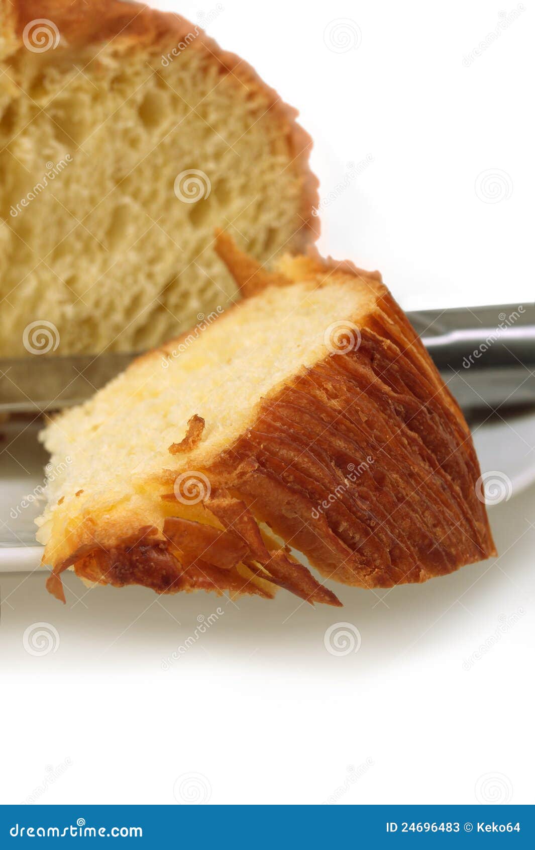 Sweet bread sliced closeup stock image. Image of lunch - 24696483