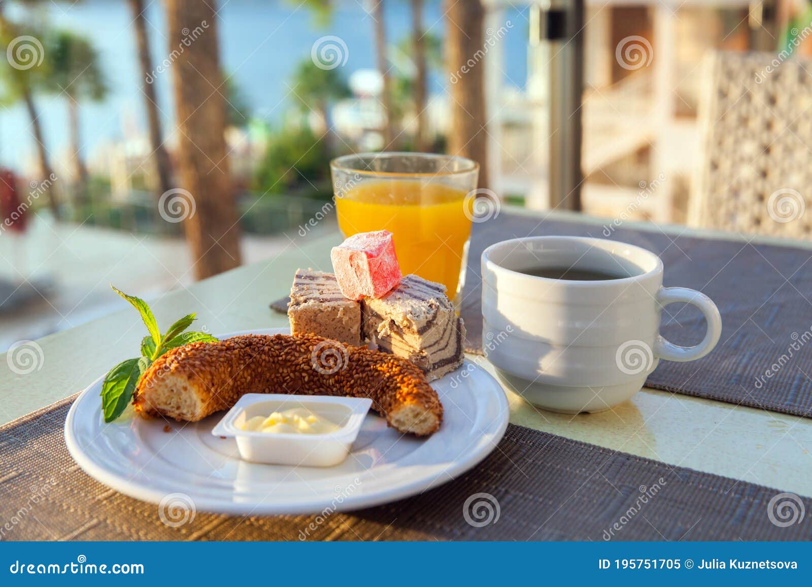 Sweet Breakfast on Table in Turkish Hotel Stock Image - Image of food ...