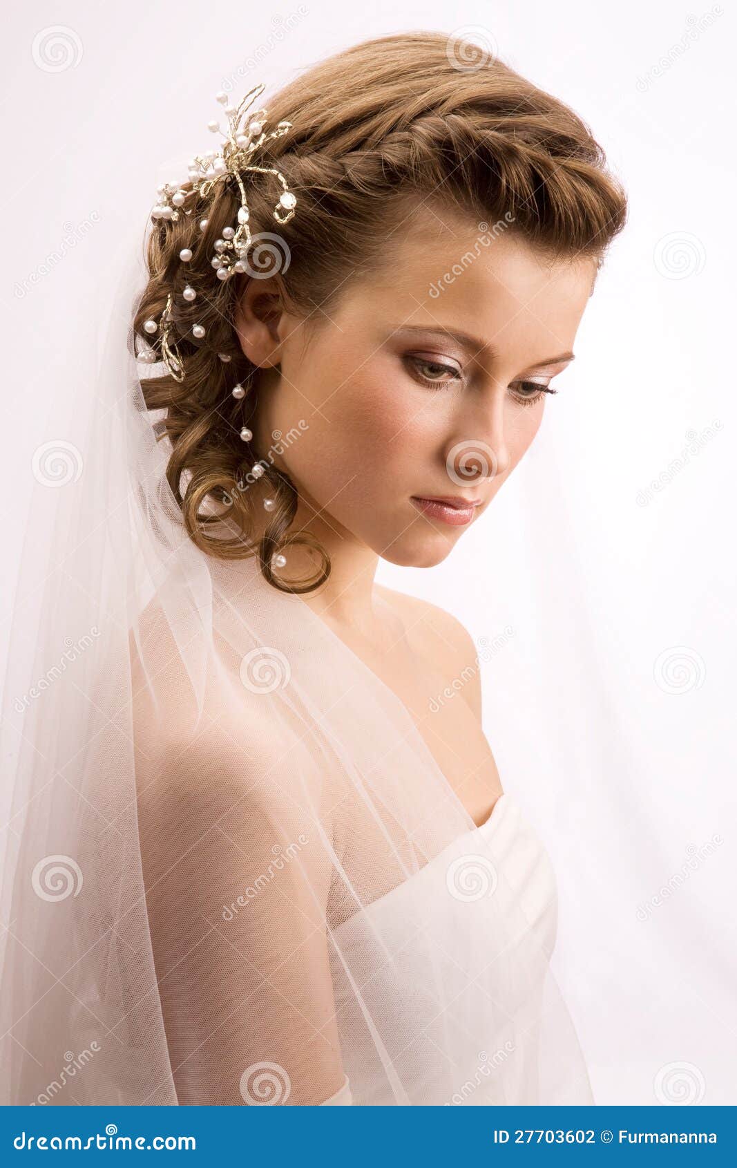 Sweet bride stock photo. Image of wedding, bride, studio - 27703602