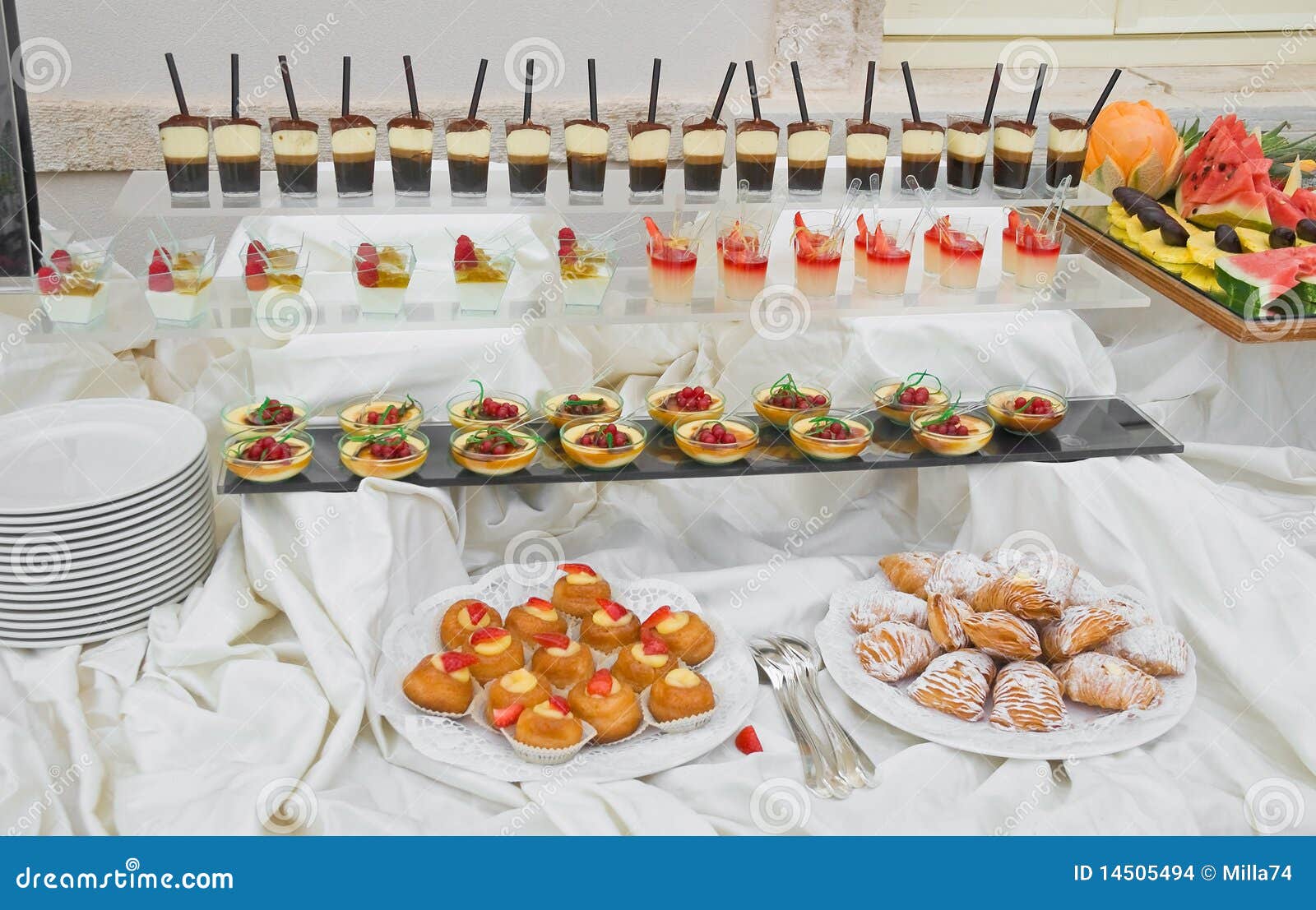Sweet Buffet. stock photo. Image of puff, party, buffet - 14505494