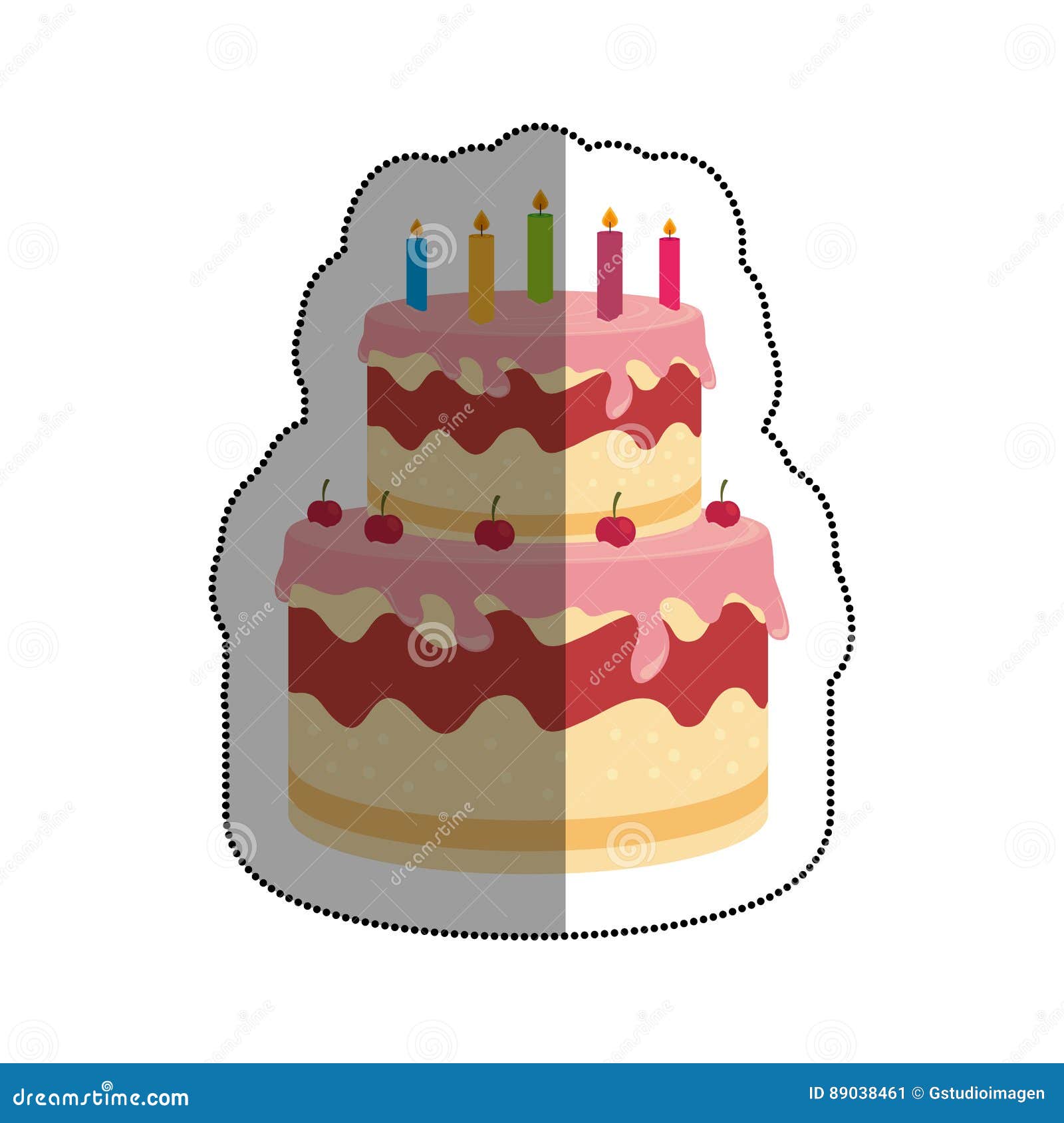 Sweet cake delicious icon stock illustration. Illustration of style ...