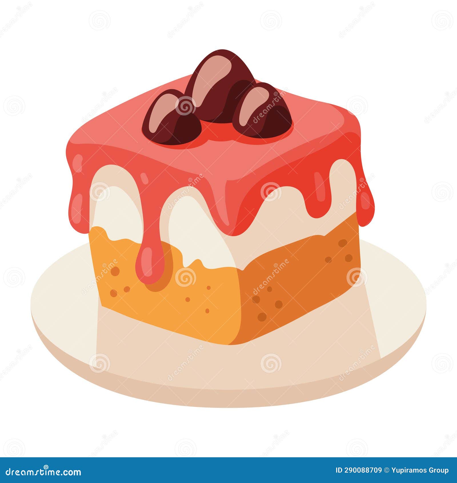 Sweet cake design stock illustration. Illustration of sugar - 290088709
