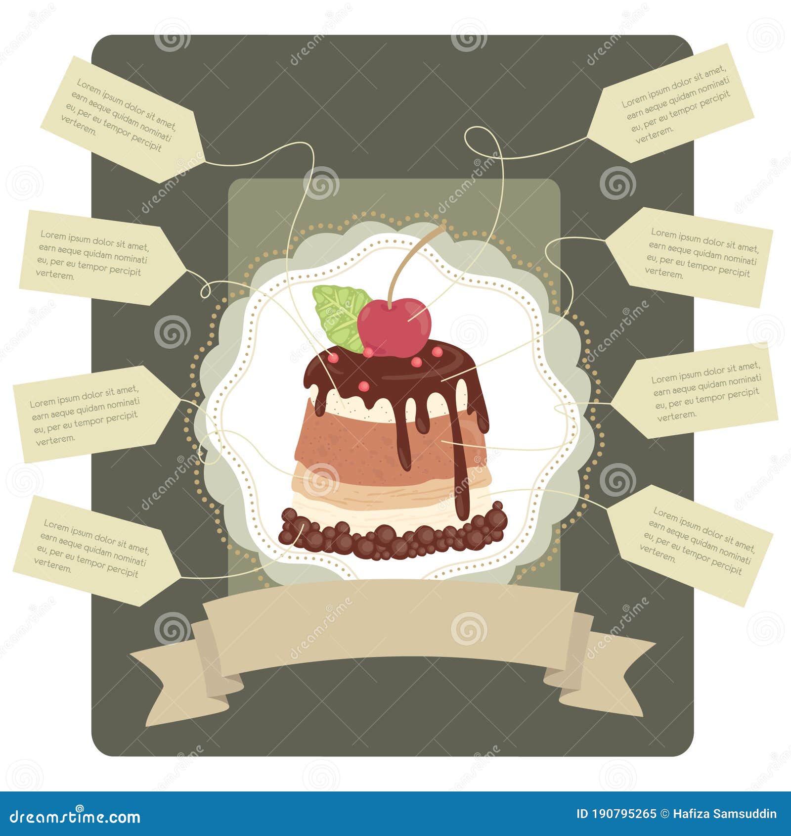 Sweet Cake Infographic. Vector Illustration Decorative Design Stock ...