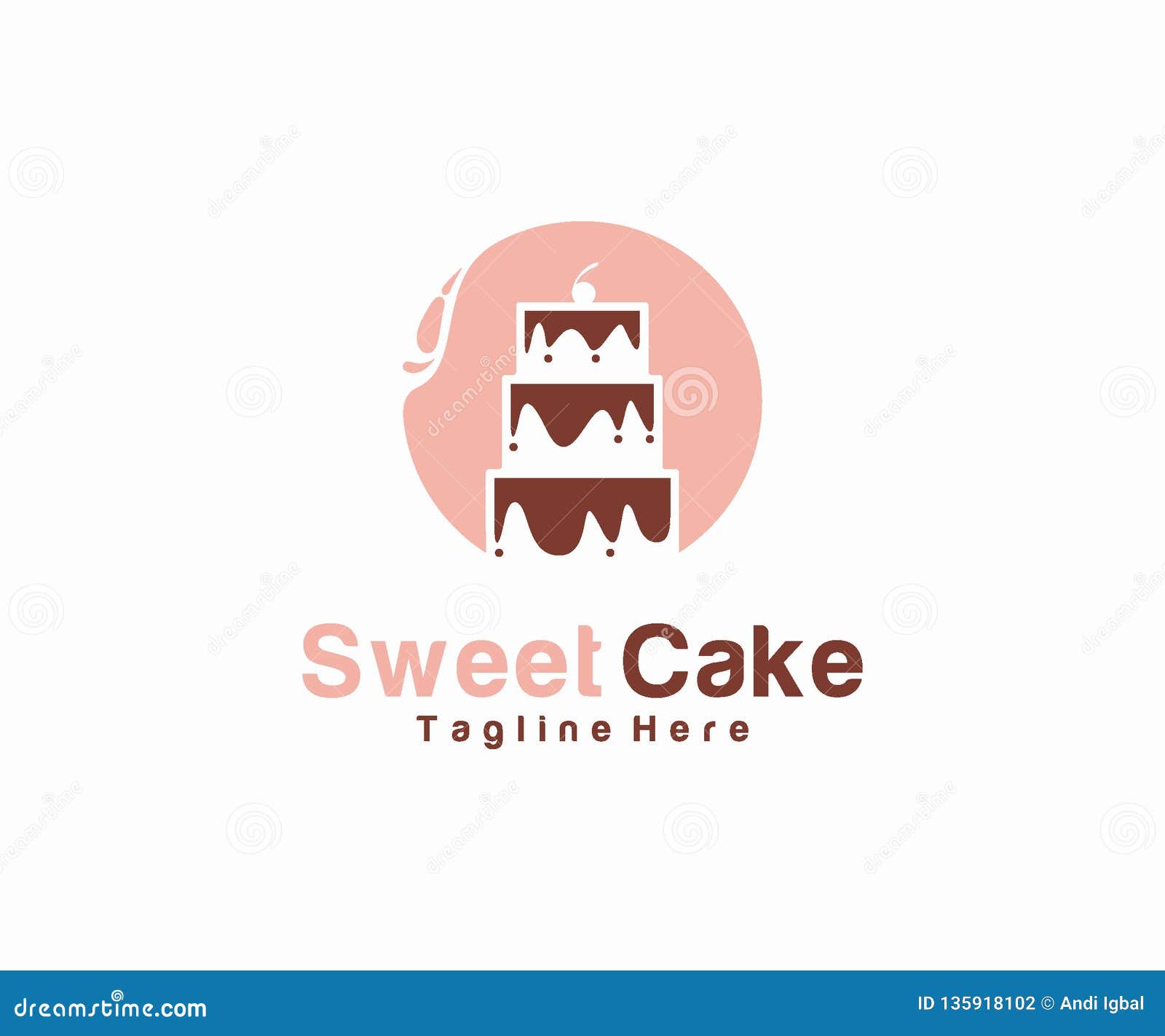 Sweet Cake Logo Design Concept. Cake Logo Template Stock Vector ...
