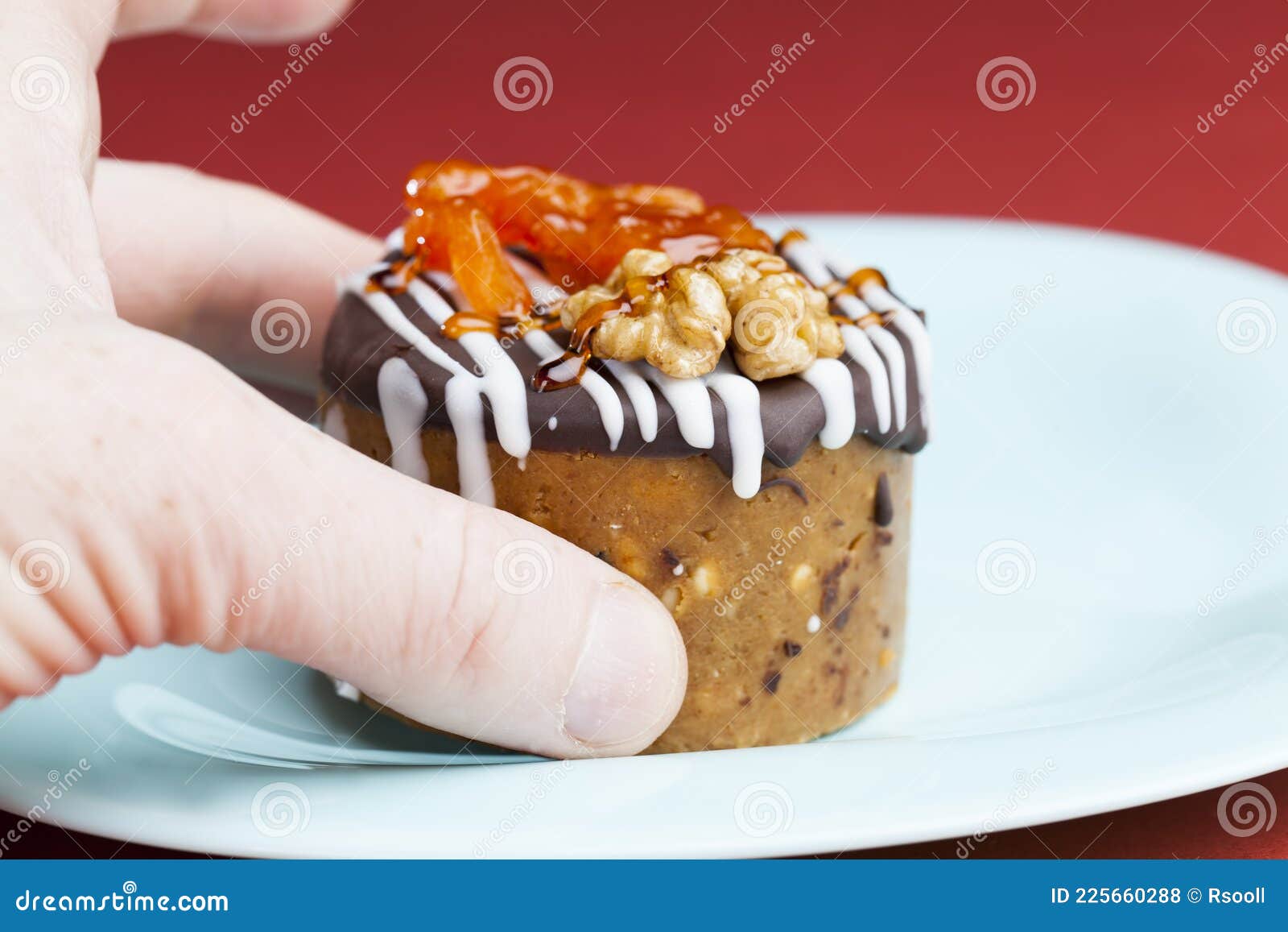 Sweet Cake in the Shape of a Cylinder Stock Photo - Image of milk ...