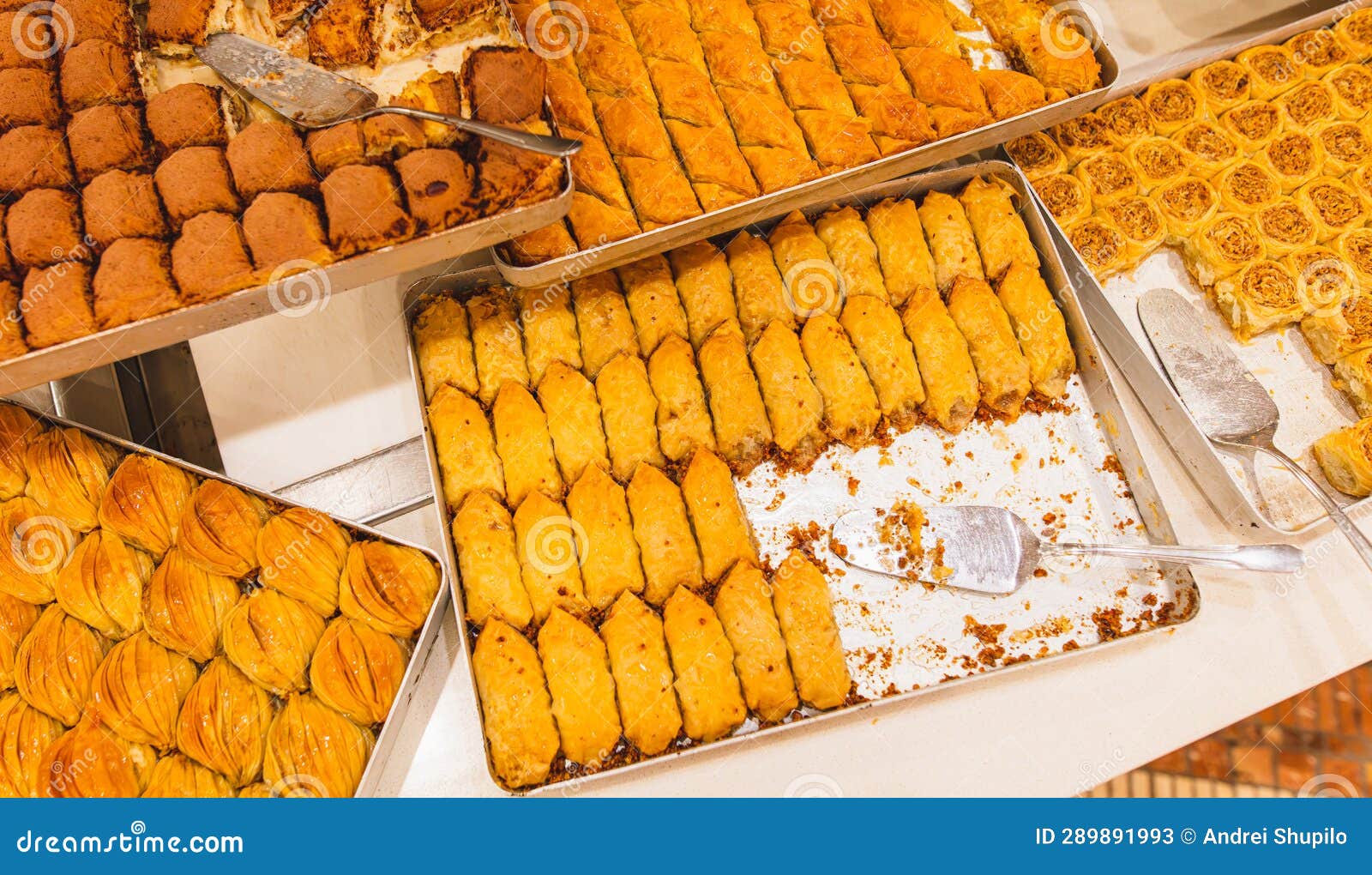Sweet Cakes on Display in a Restaurant Stock Image - Image of ...