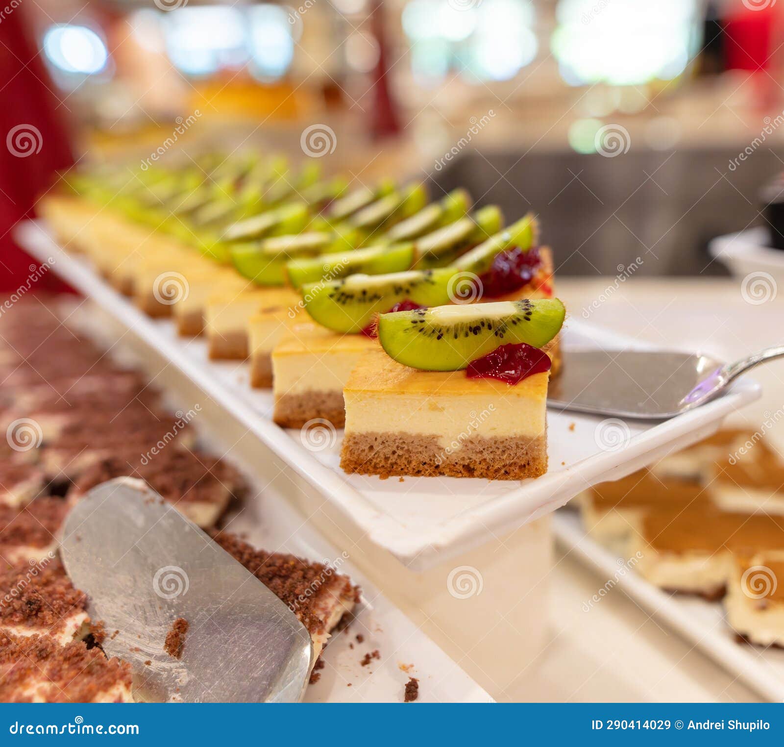 Sweet Cakes on Display in a Restaurant Stock Image - Image of delicious ...