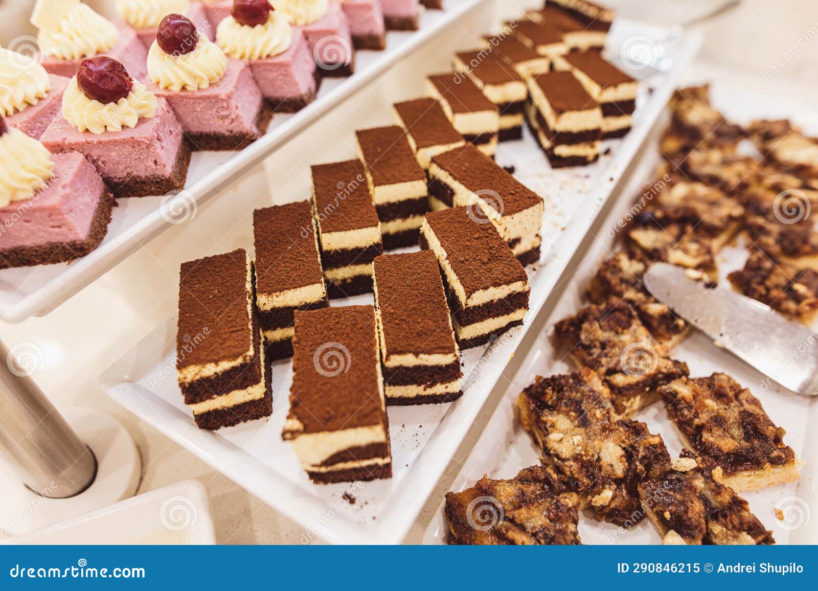 Sweet Cakes on Display in a Restaurant Stock Image - Image of gourmet ...