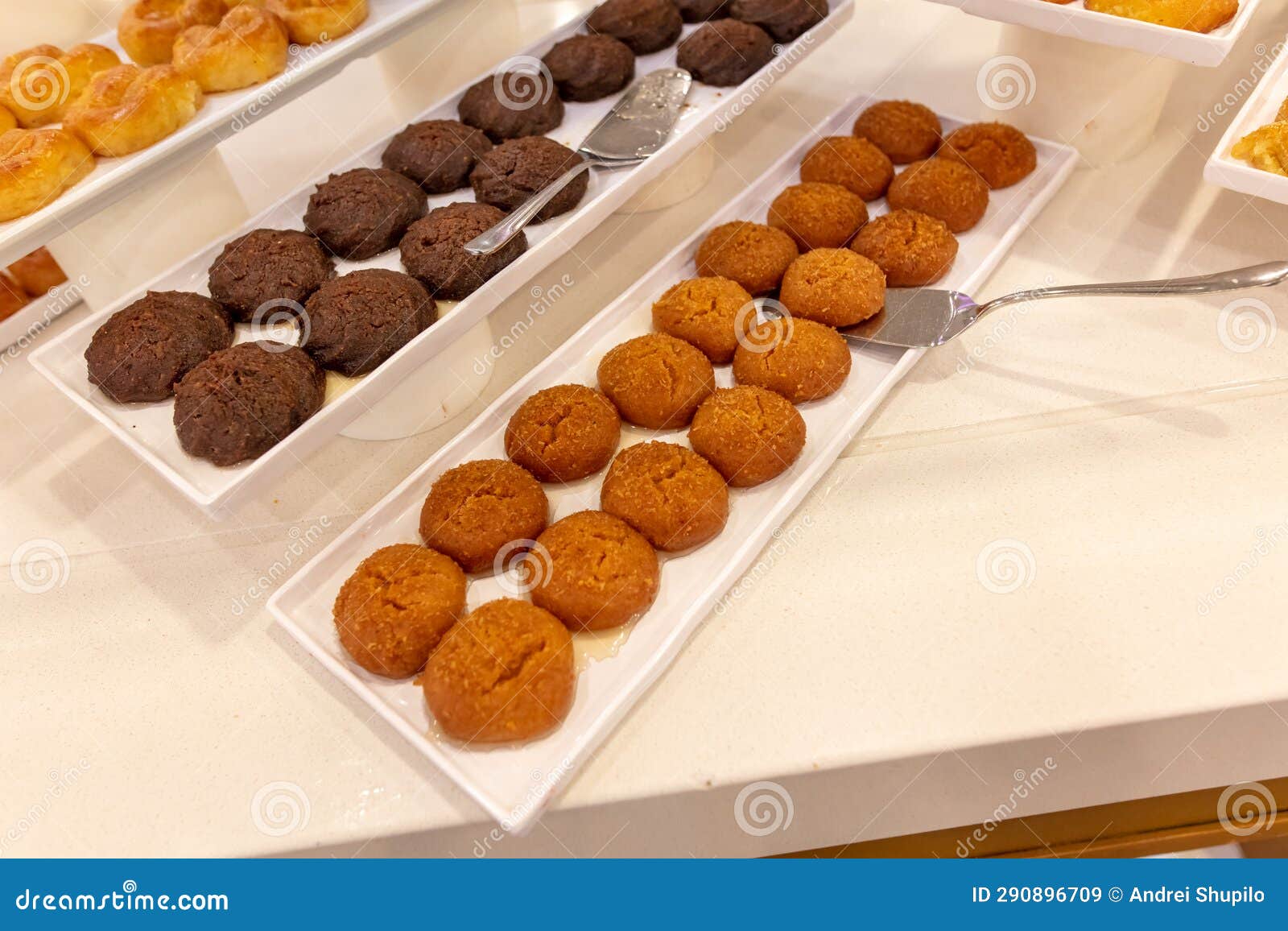Sweet Cakes on Display in a Restaurant Stock Image - Image of gourmet ...