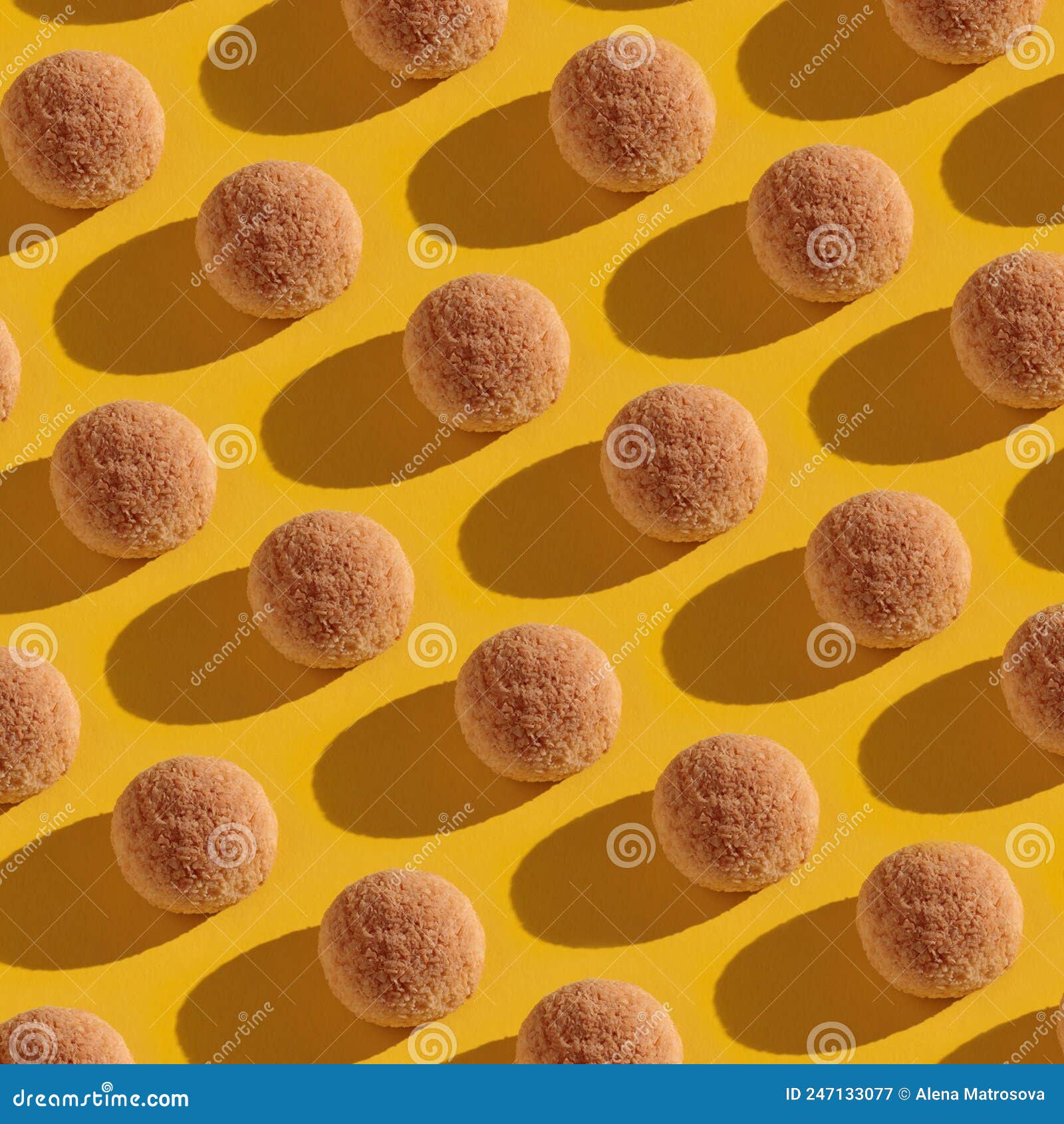 Sweet Candies Pattern on a Yellow Stock Image - Image of seamless ...
