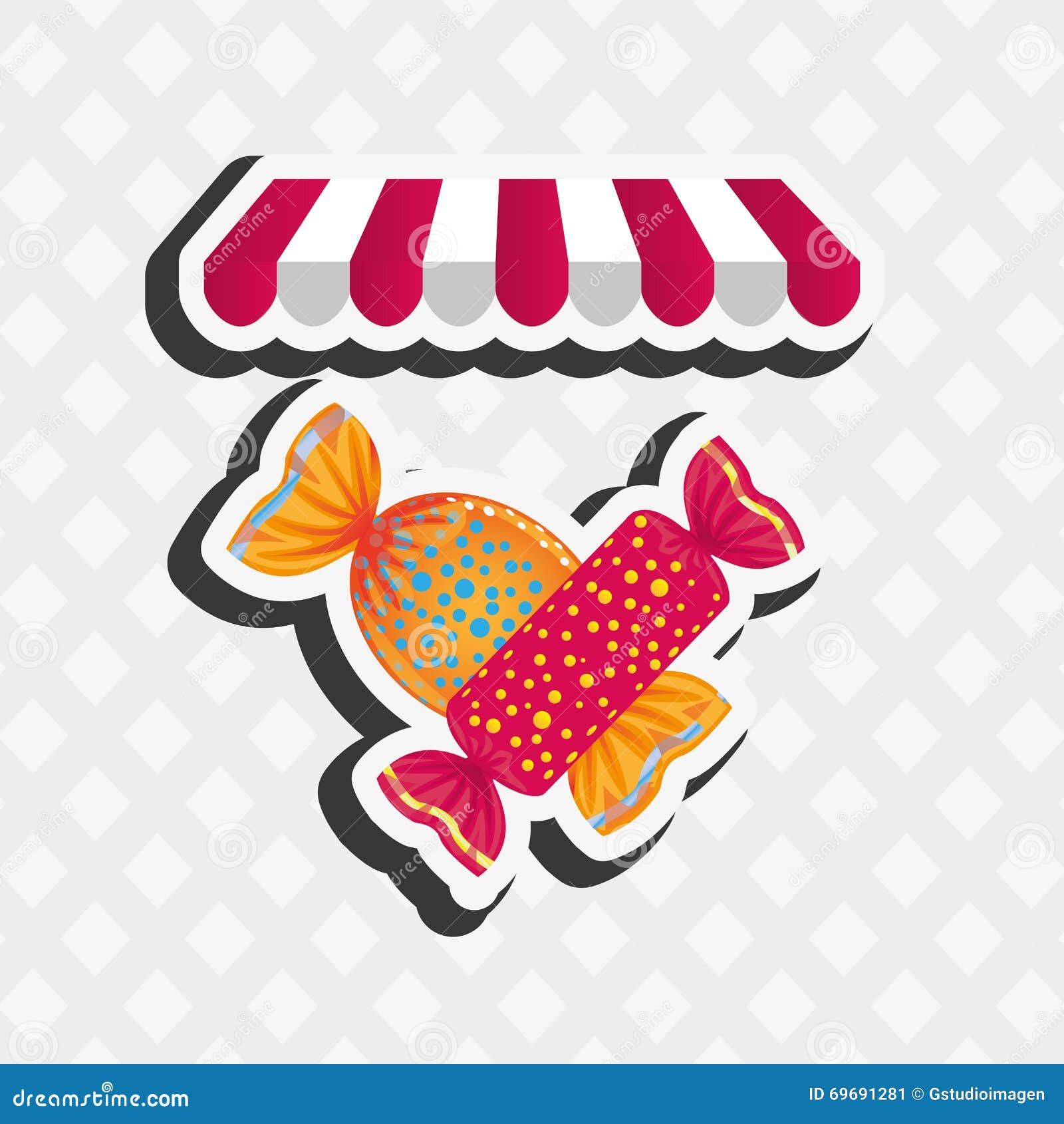 Sweet candy design stock illustration. Illustration of colors - 69691281