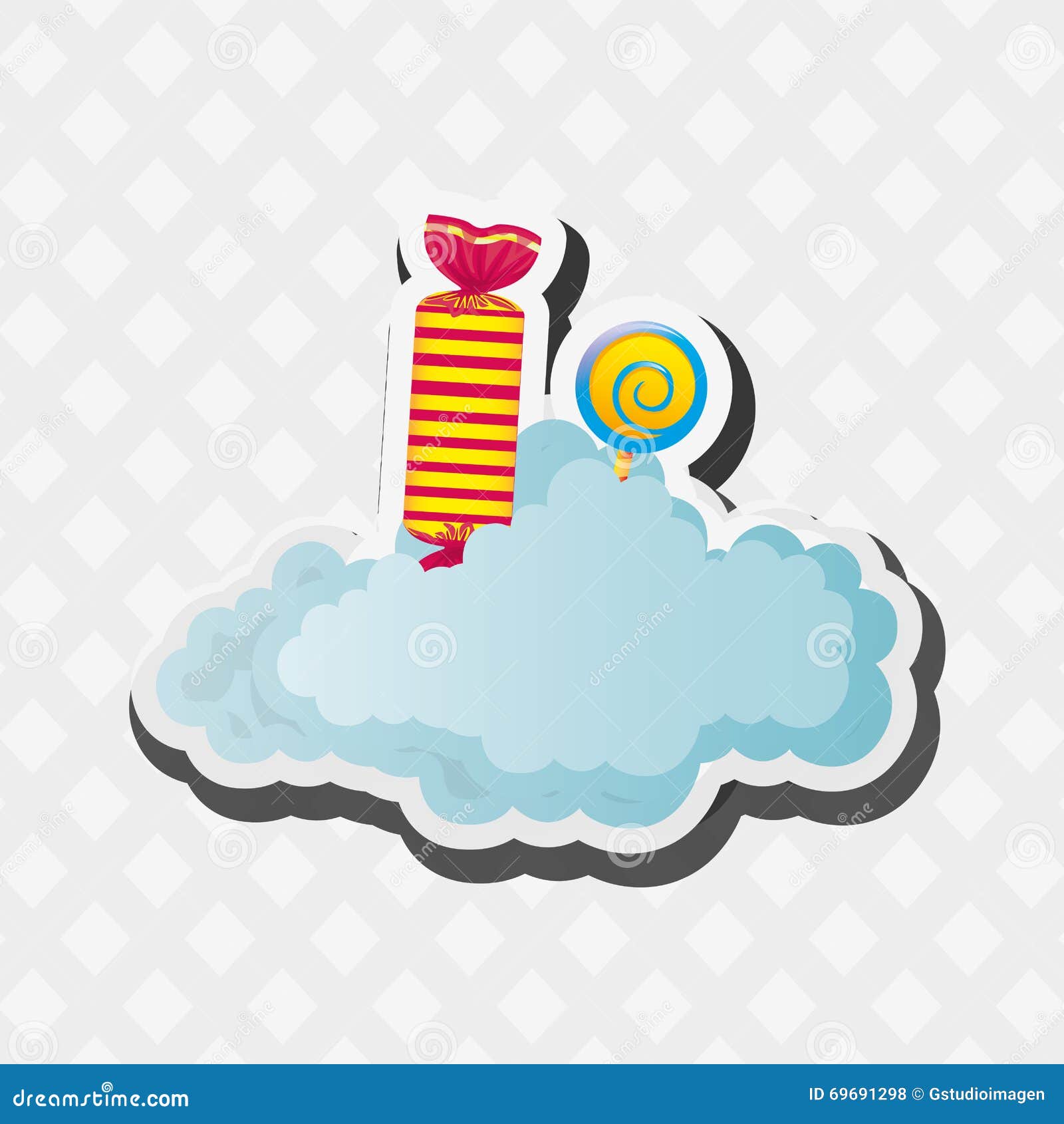 Sweet candy design stock illustration. Illustration of lollipop - 69691298