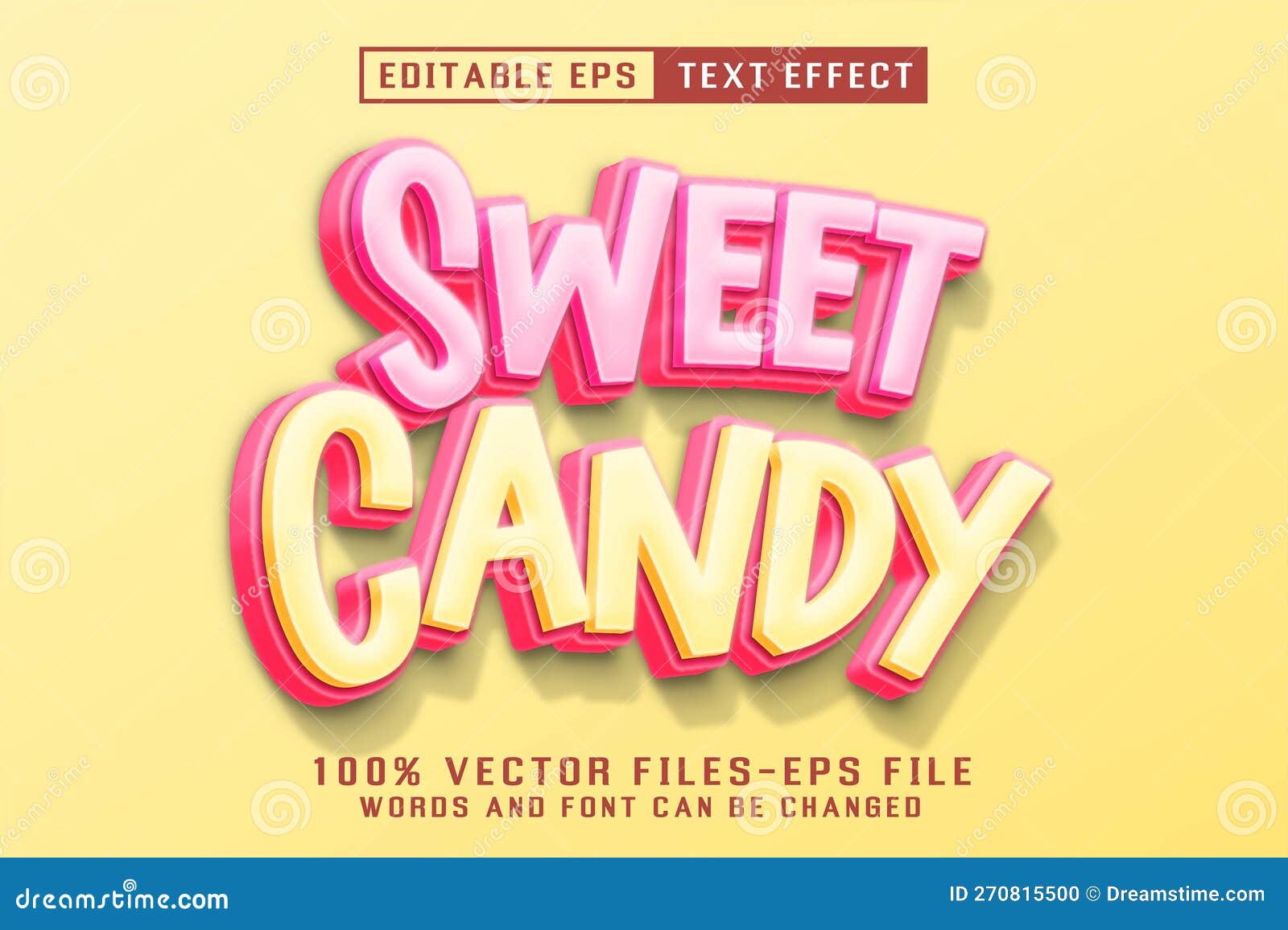 Sweet Candy Editable Text Effect Stock Vector - Illustration of file ...