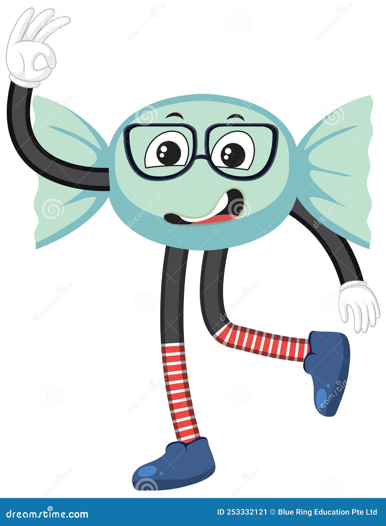 Sweet Candy with Facial Expression Stock Vector - Illustration of ...