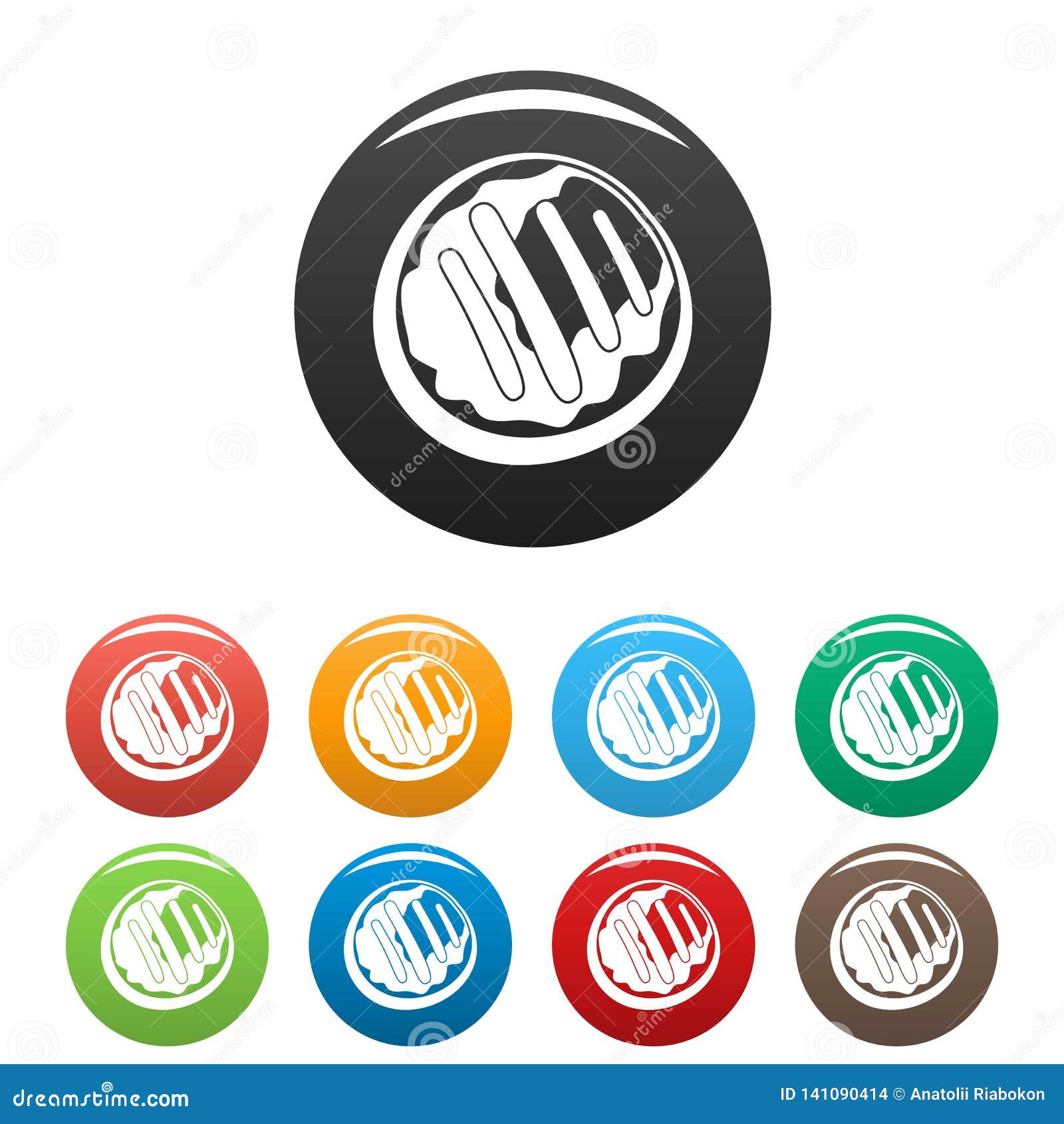 Sweet Candy Icons Set Color Stock Vector - Illustration of elements ...