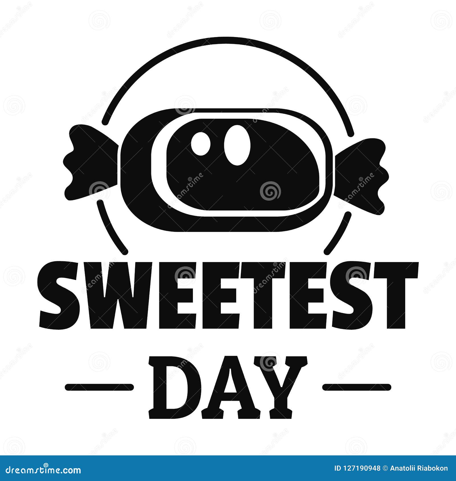 Sweet Candy Logo, Simple Style Stock Illustration - Illustration of ...