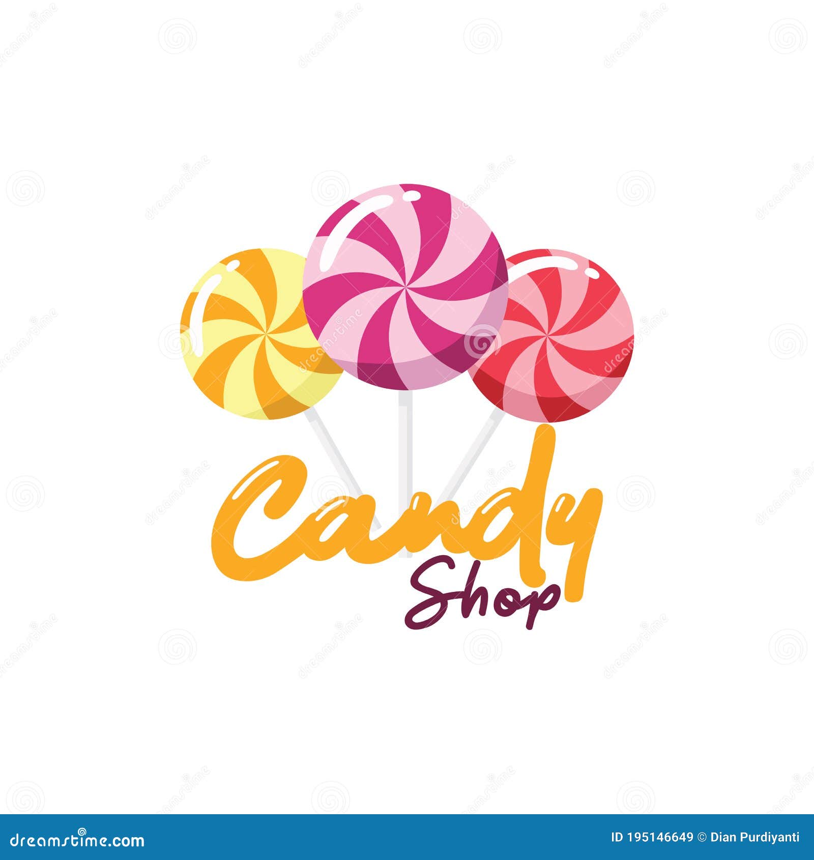 Sweet Candy Shop Logo, Sign, Icon, Vector Design Stock Vector ...