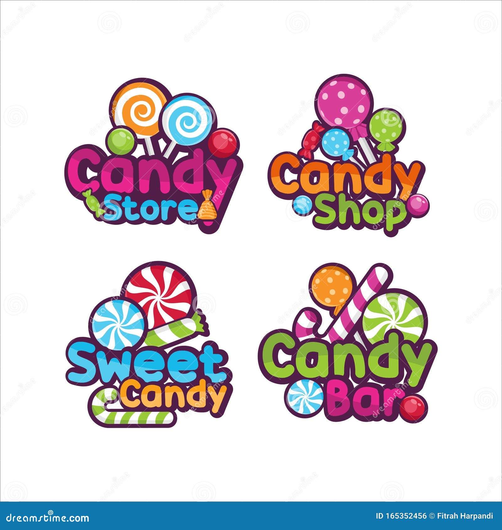 Sweet Candy Shop Vector Design Stock Vector - Illustration of gummy ...