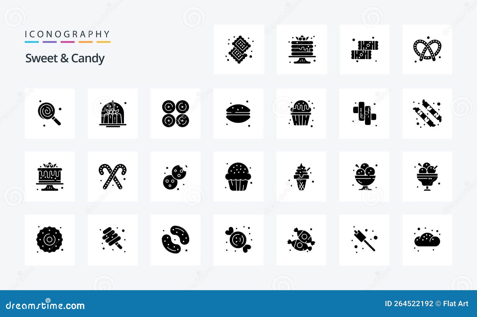 Candy Solid Icon, Confectionary Concept, Caramel Sweets Sign On White ...