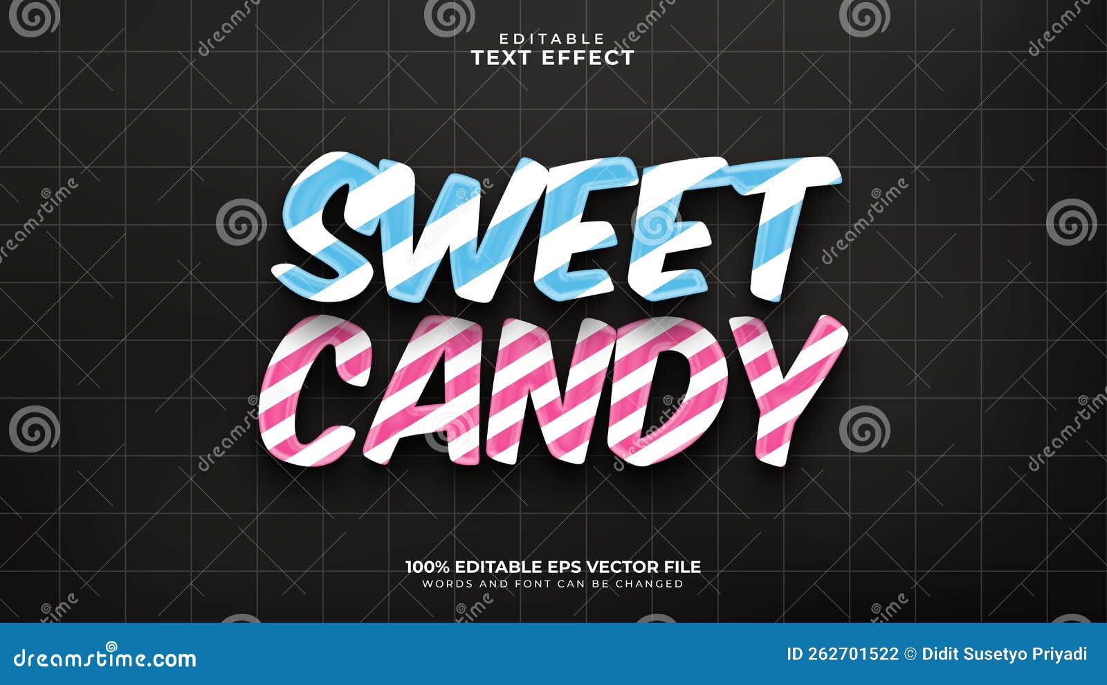 Sweet Candy Text Effect, Editable Text Effect Stock Vector - Illustration of modern, candy ...