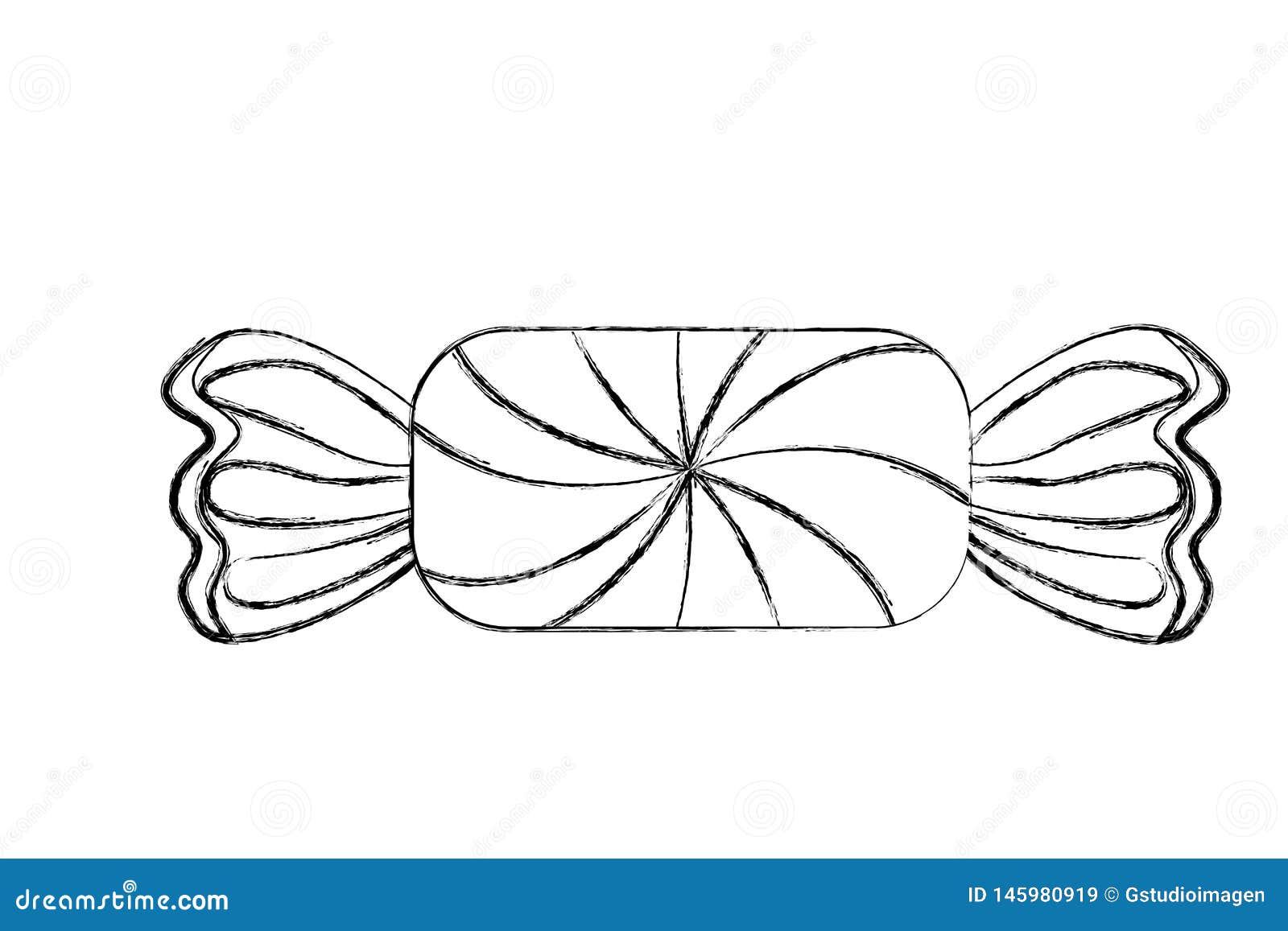 Sweet Candy Wrapper Isolated Image Stock Illustration - Illustration of ...