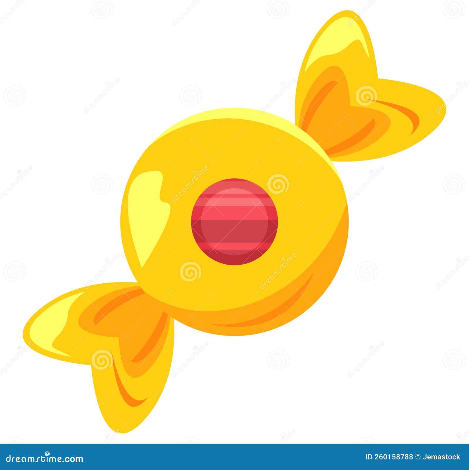 Sweet candy yellow pack stock vector. Illustration of food - 260158788