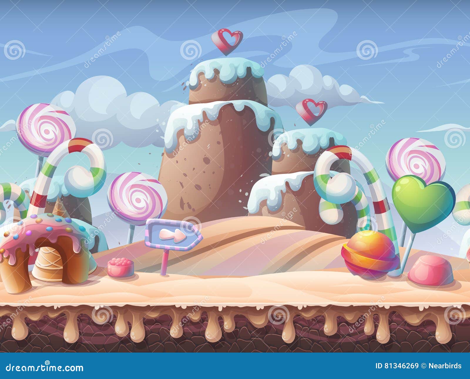 Sweet Caramel Background Vector Illustration Stock Vector ...