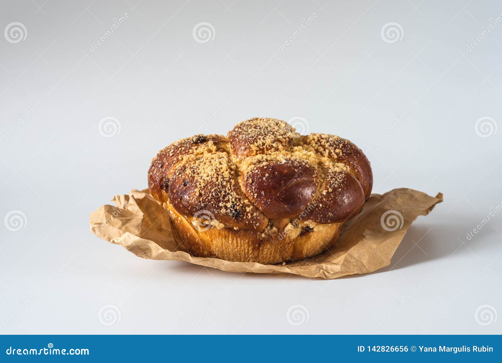 Sweet Challah Bread on Isolated Background Stock Photo - Image of grain ...