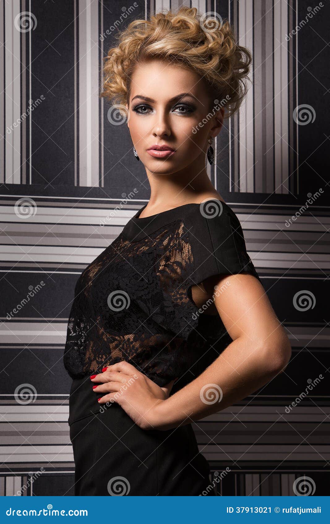 Sweet and Charming Lady with Unknown Secrets Stock Image - Image of ...