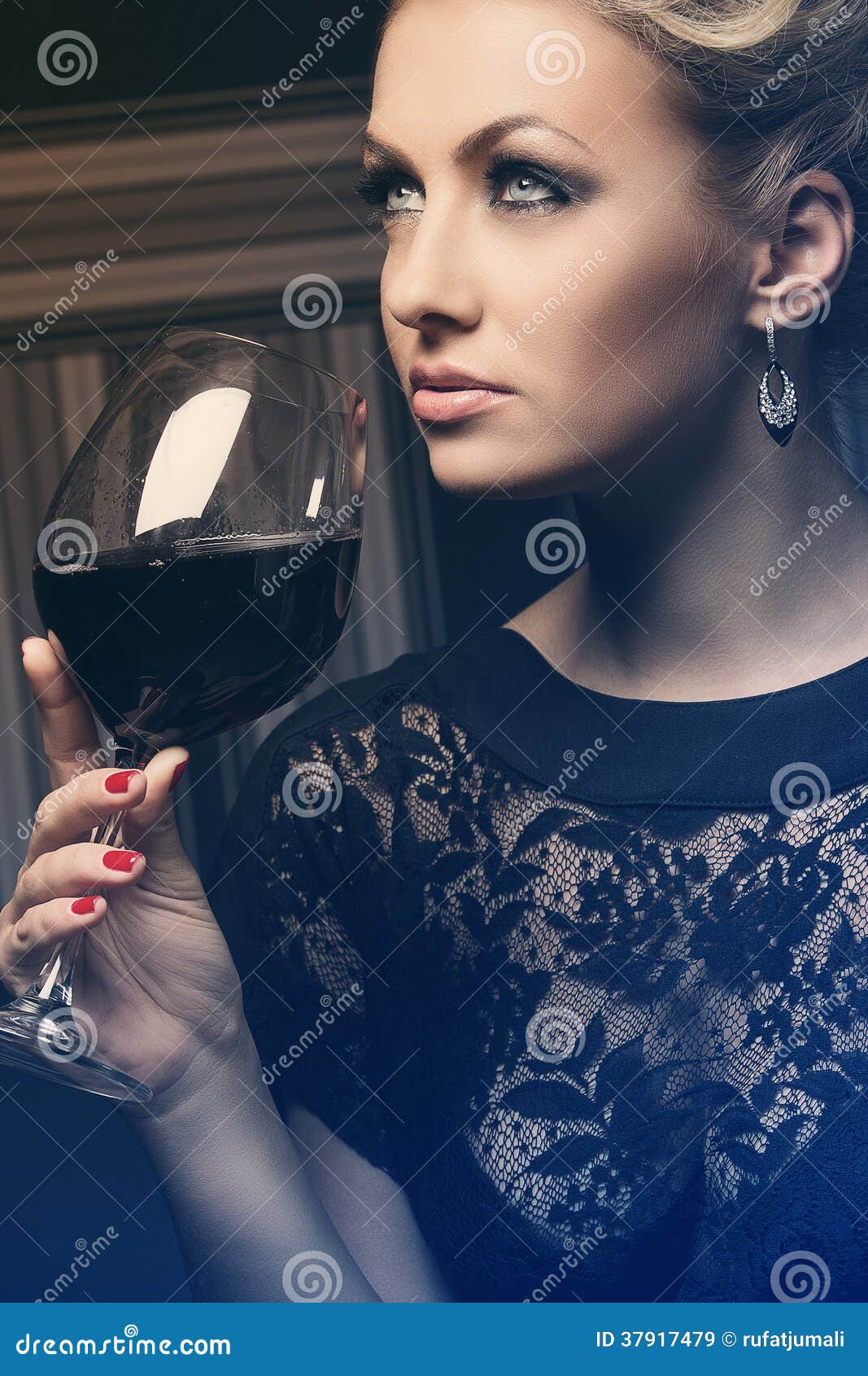 Sweet and Charming Lady with Unknown Secrets Stock Image - Image of ...