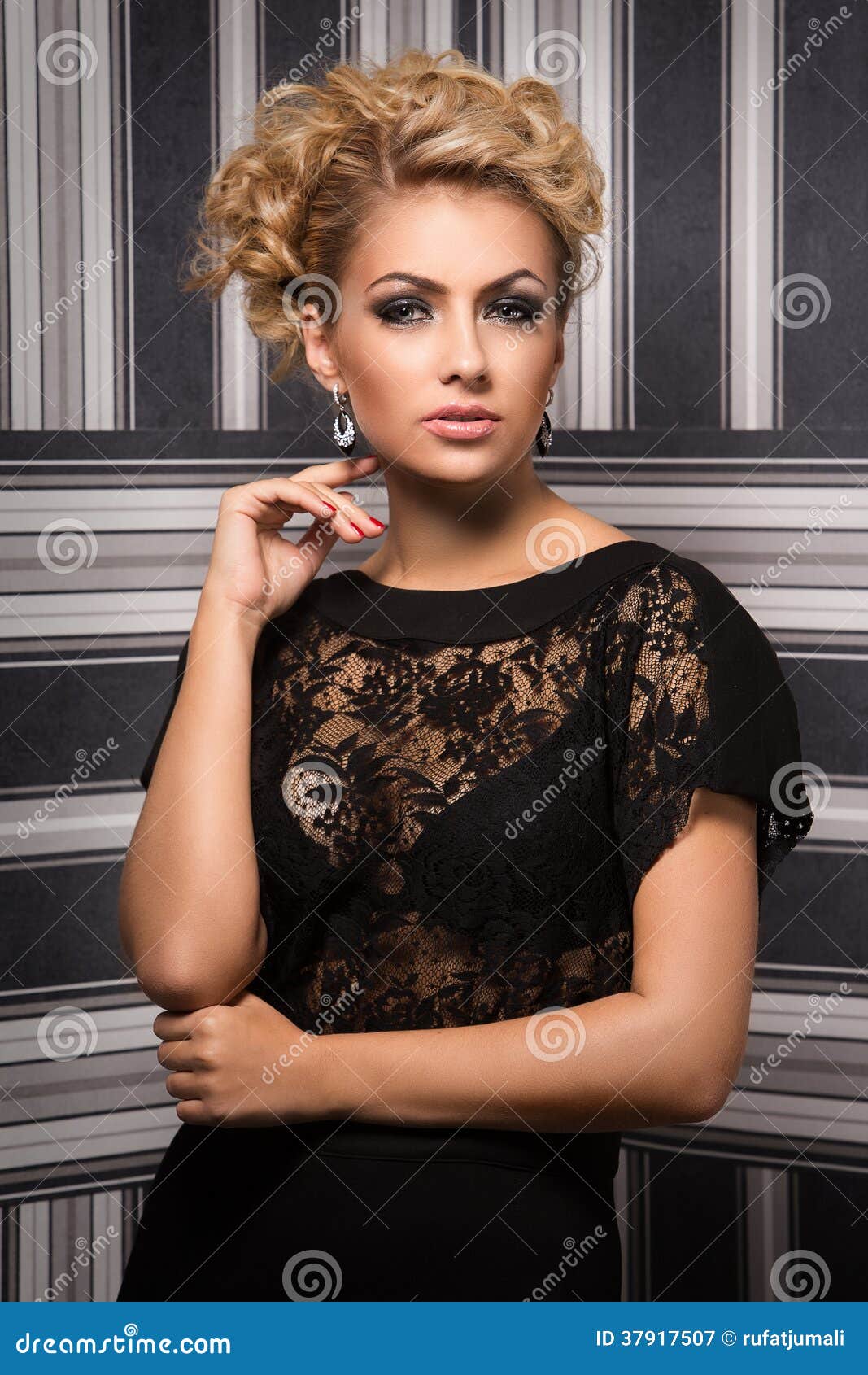 Sweet and Charming Lady with Unknown Secrets Stock Image - Image of ...