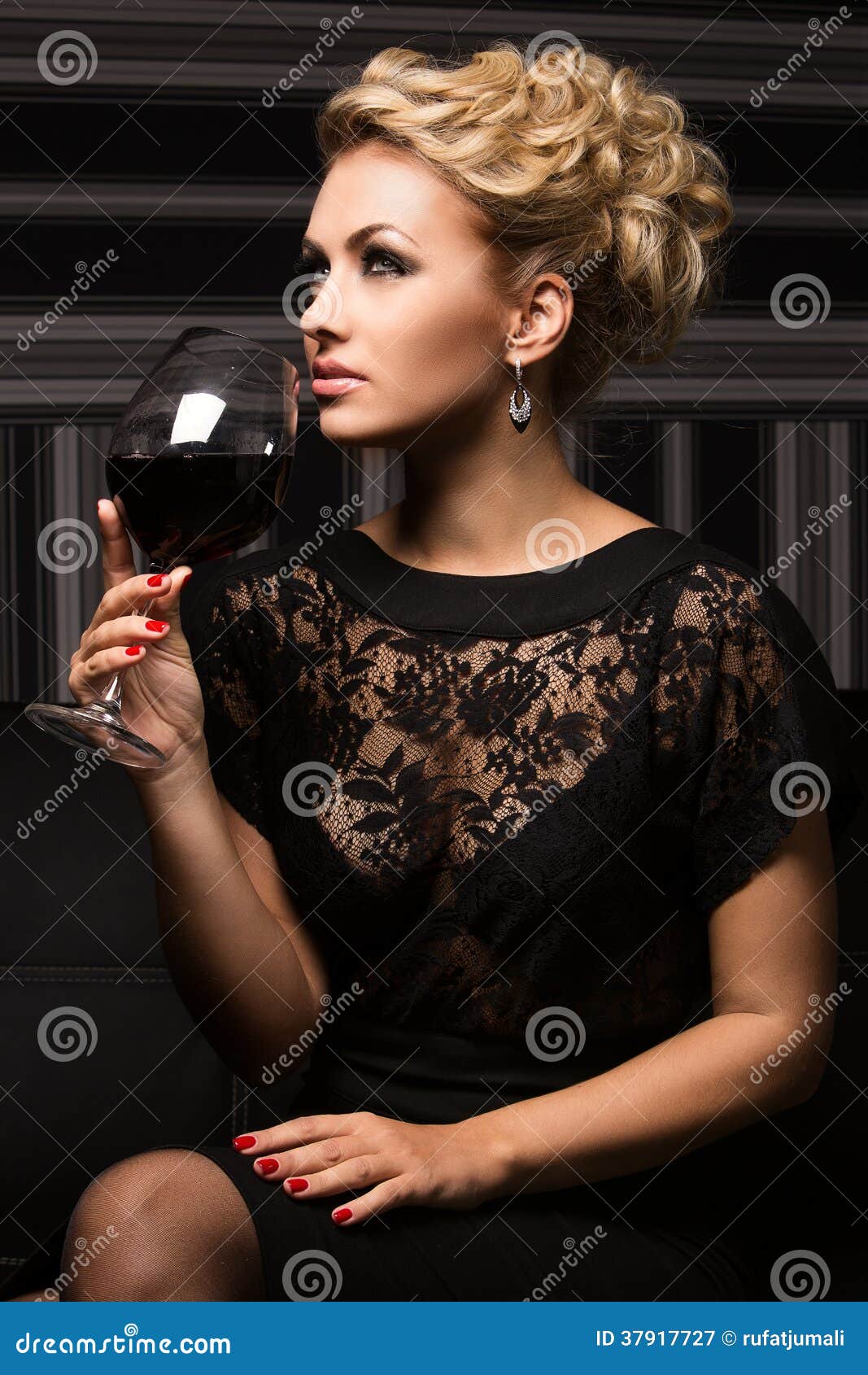 Sweet and Charming Lady with Unknown Secrets Stock Image - Image of ...