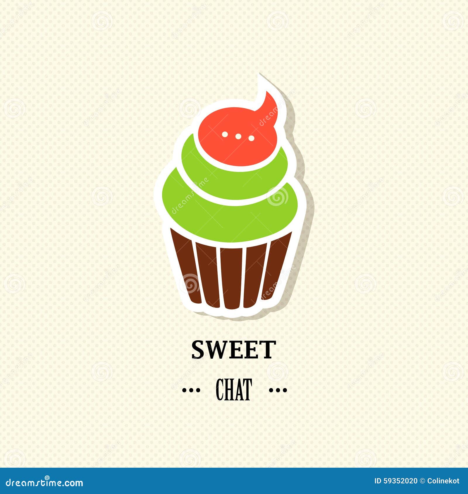 Sweet chat stock vector. Illustration of card, anniversary - 59352020