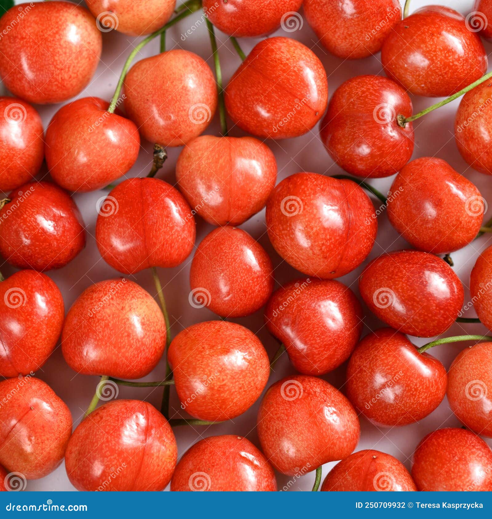 Sweet Cherry Background in Square Shape Stock Photo - Image of juicy ...