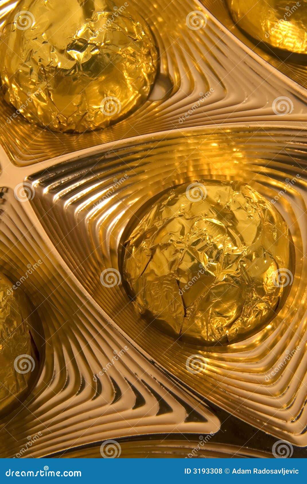Sweet Cherry Candy in Gold Pac Stock Photo - Image of abundance ...