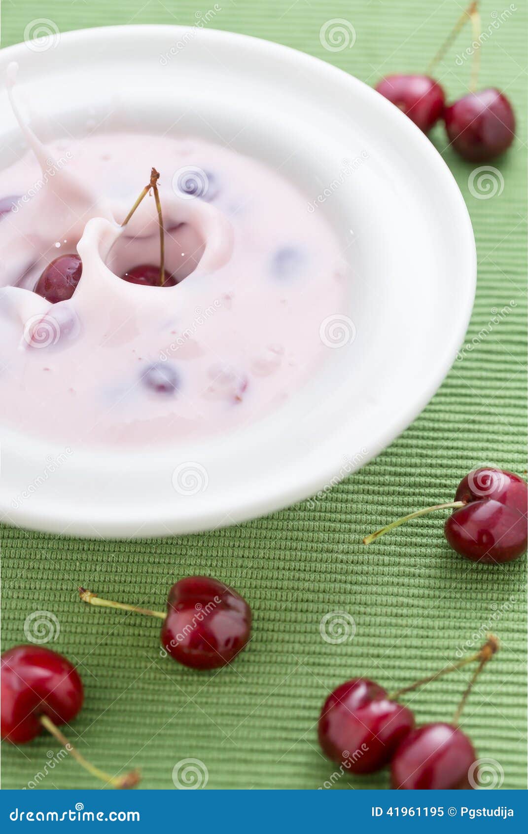 Sweet cherry soup stock image. Image of white, food, soup - 41961195