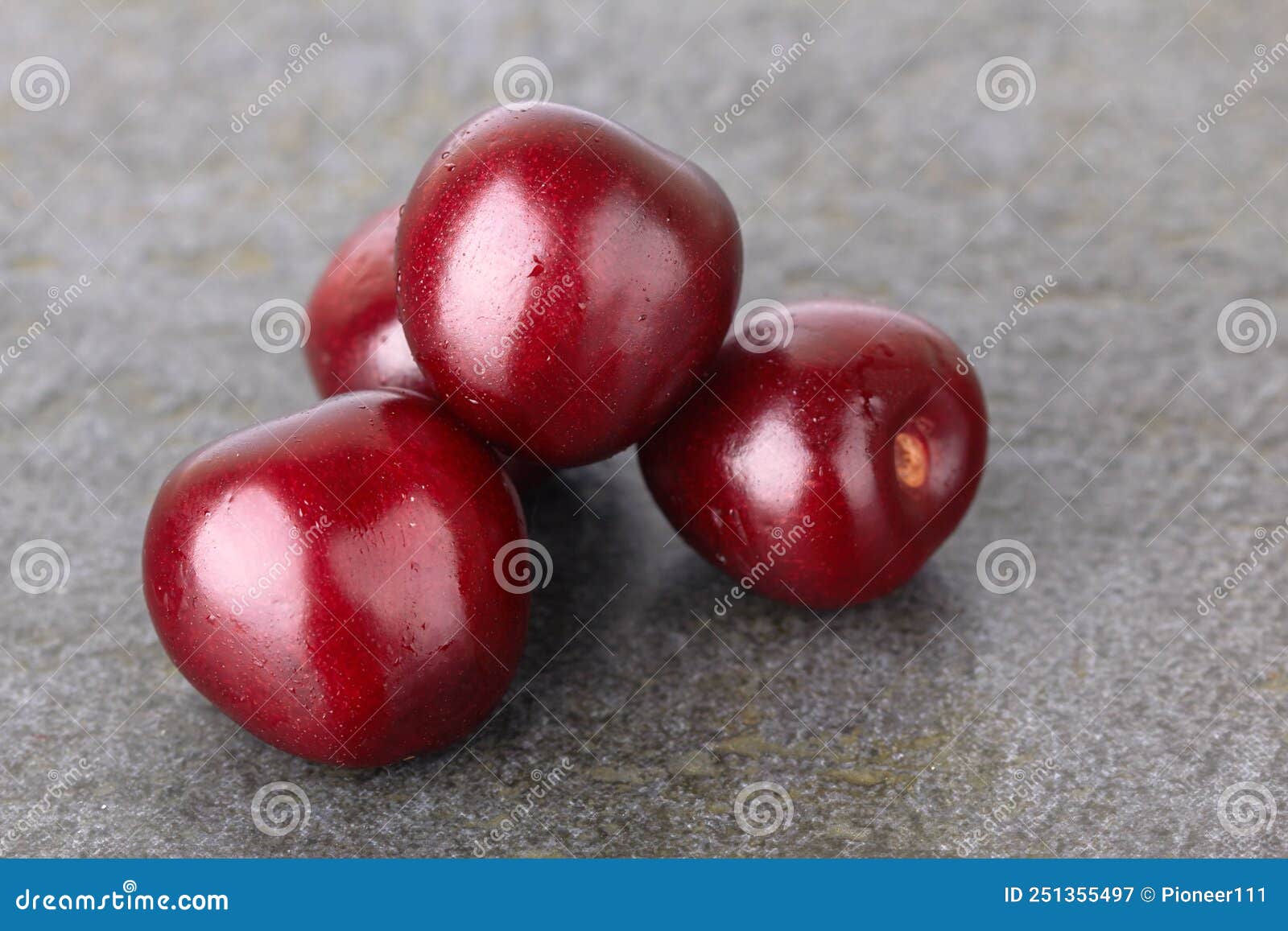 Sweet cherry on stone stock image. Image of black, fruit - 251355497