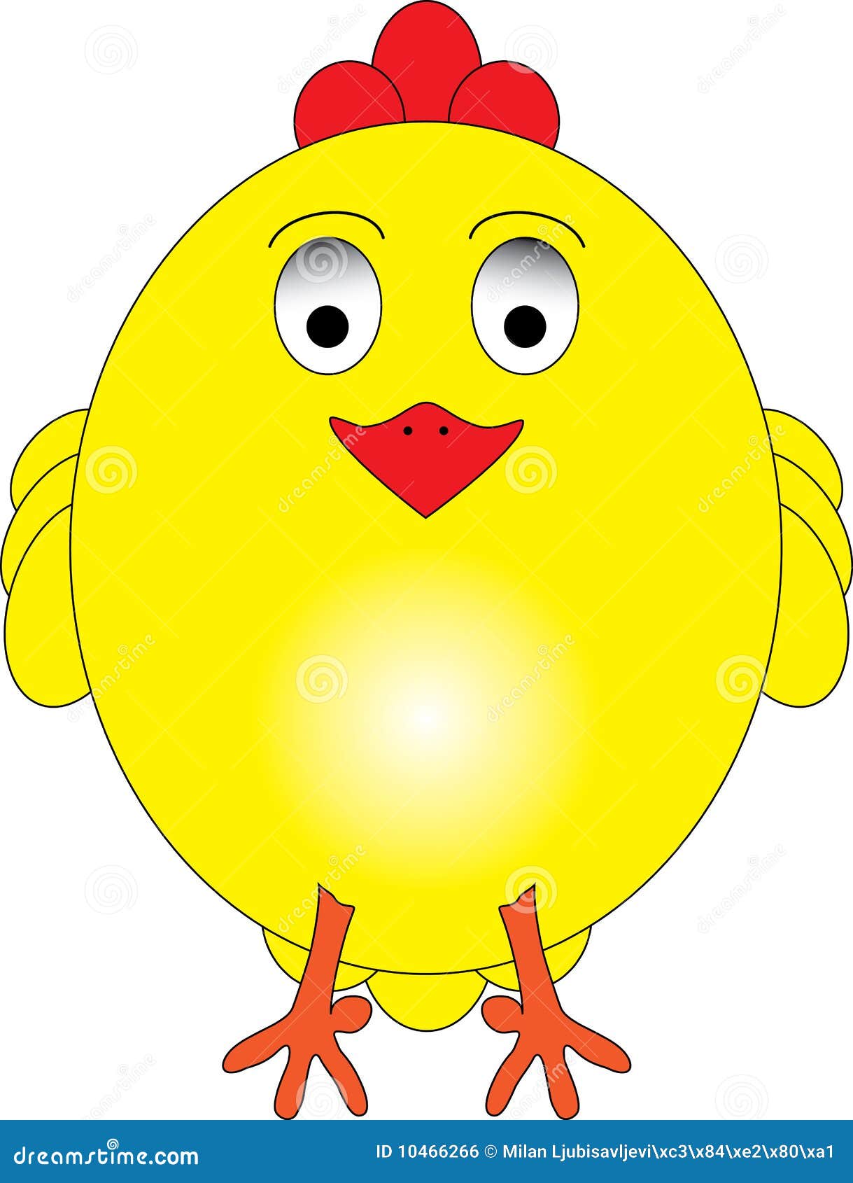 Sweet Chicken stock vector. Illustration of chick, clipart - 10466266