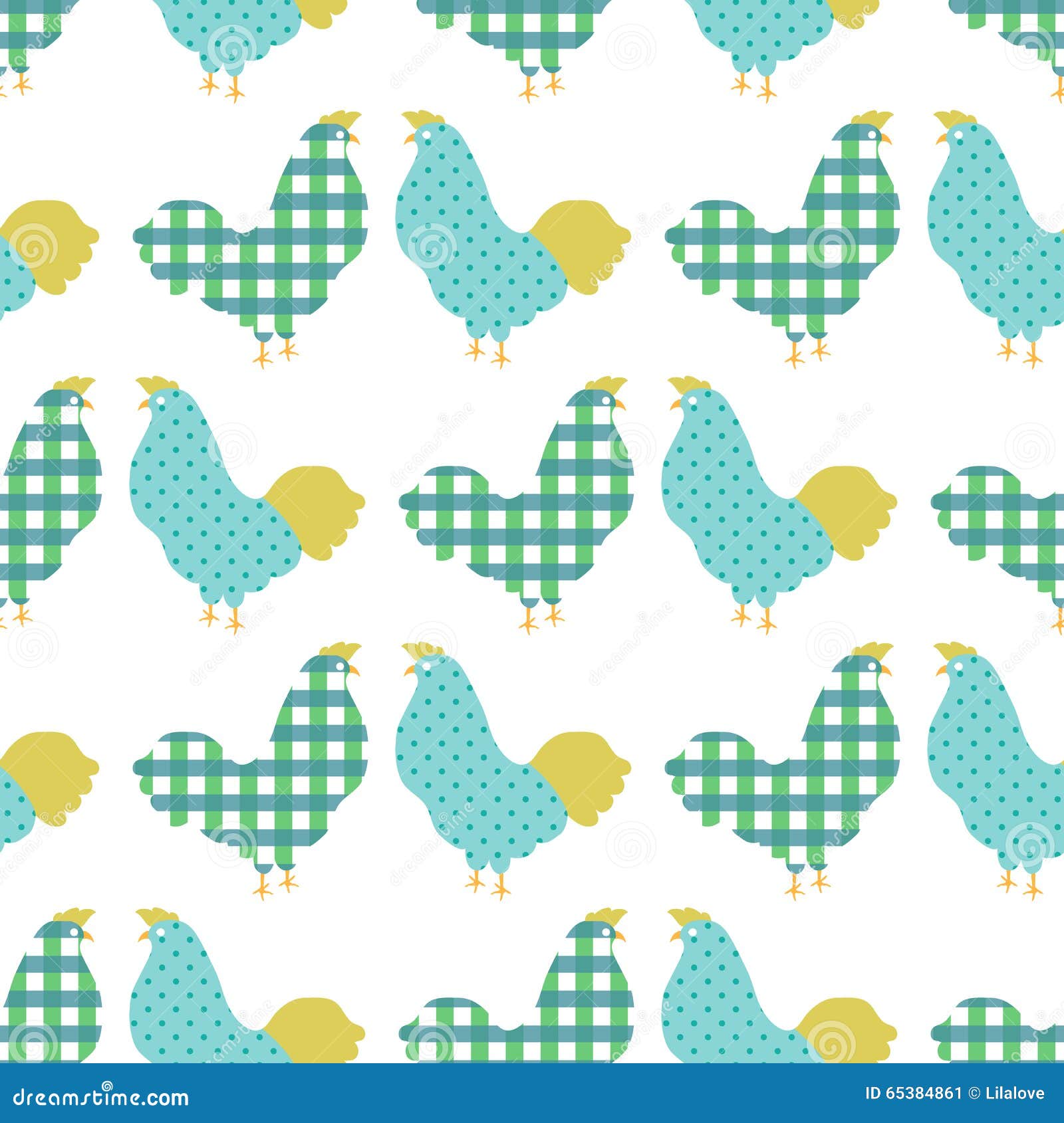 Sweet Chicken Seamless Pattern Stock Vector - Illustration of animal ...
