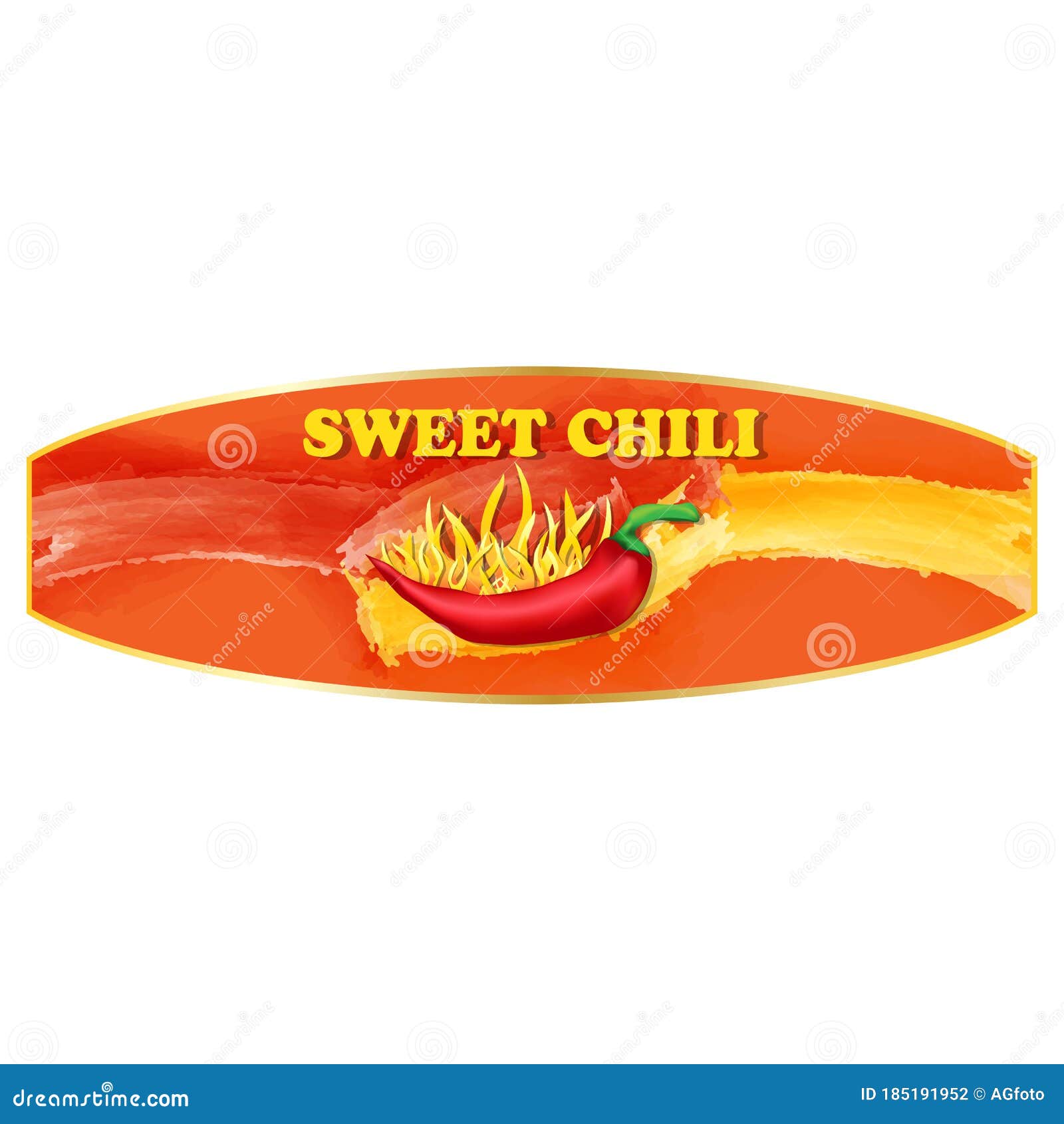 Sweet Chili label stock vector. Illustration of mild - 185191952