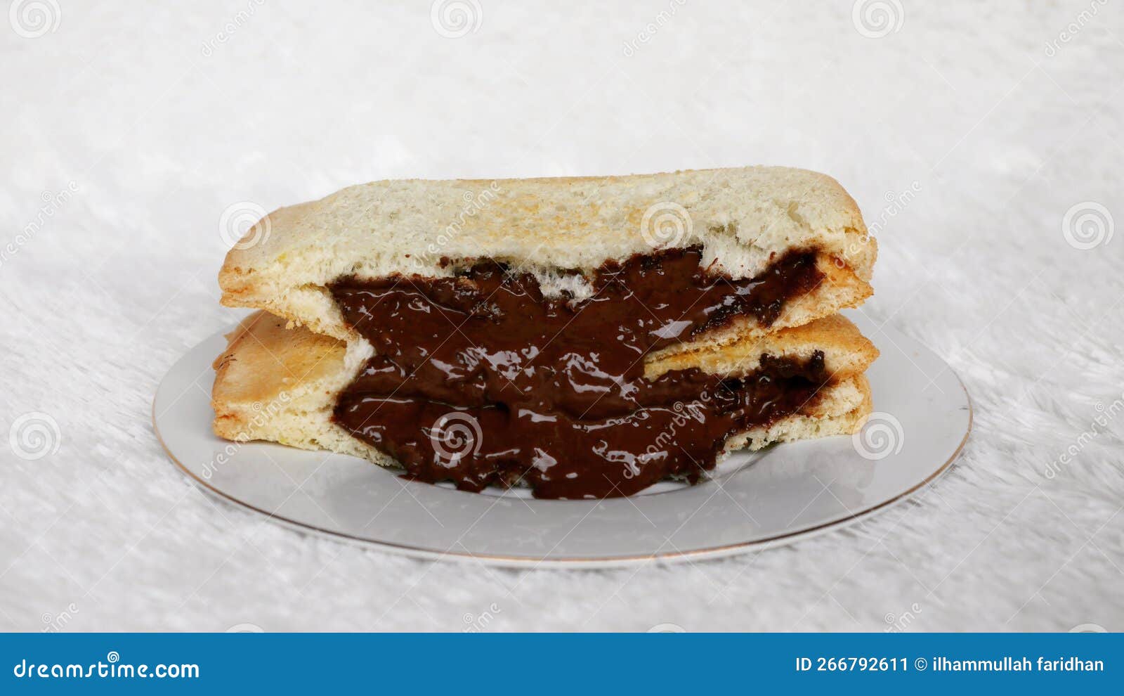 Sweet choco toast bread stock image. Image of buttercream - 266792611