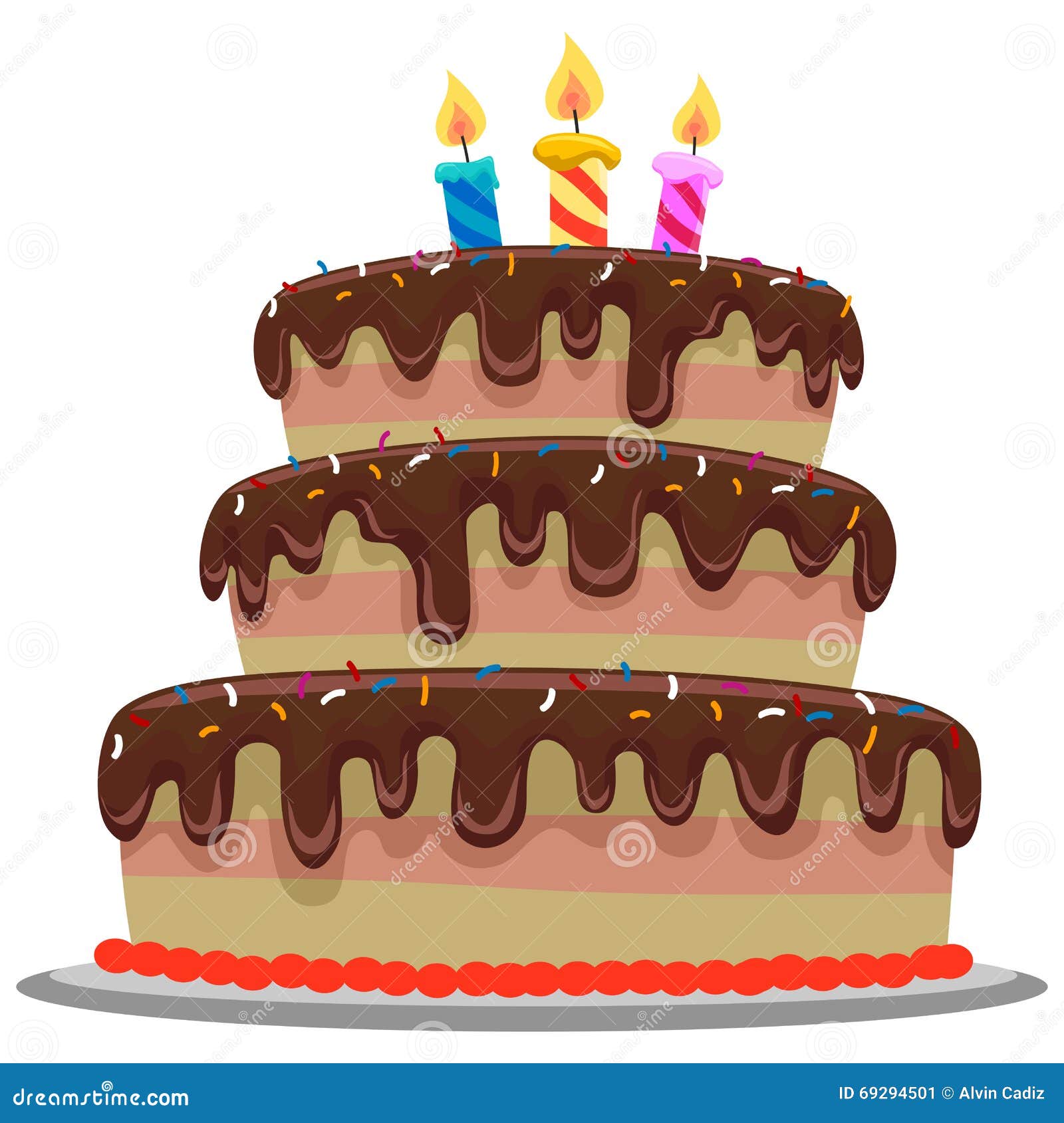 Chocolate Birthday Cake Clip Art