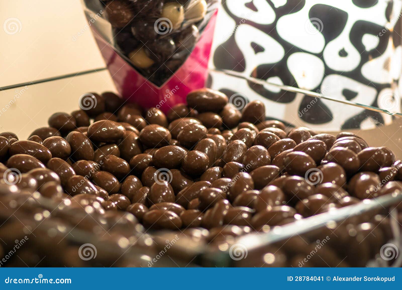 Sweet Chocolate Drops in Confectionary Shop Stock Image - Image of ...