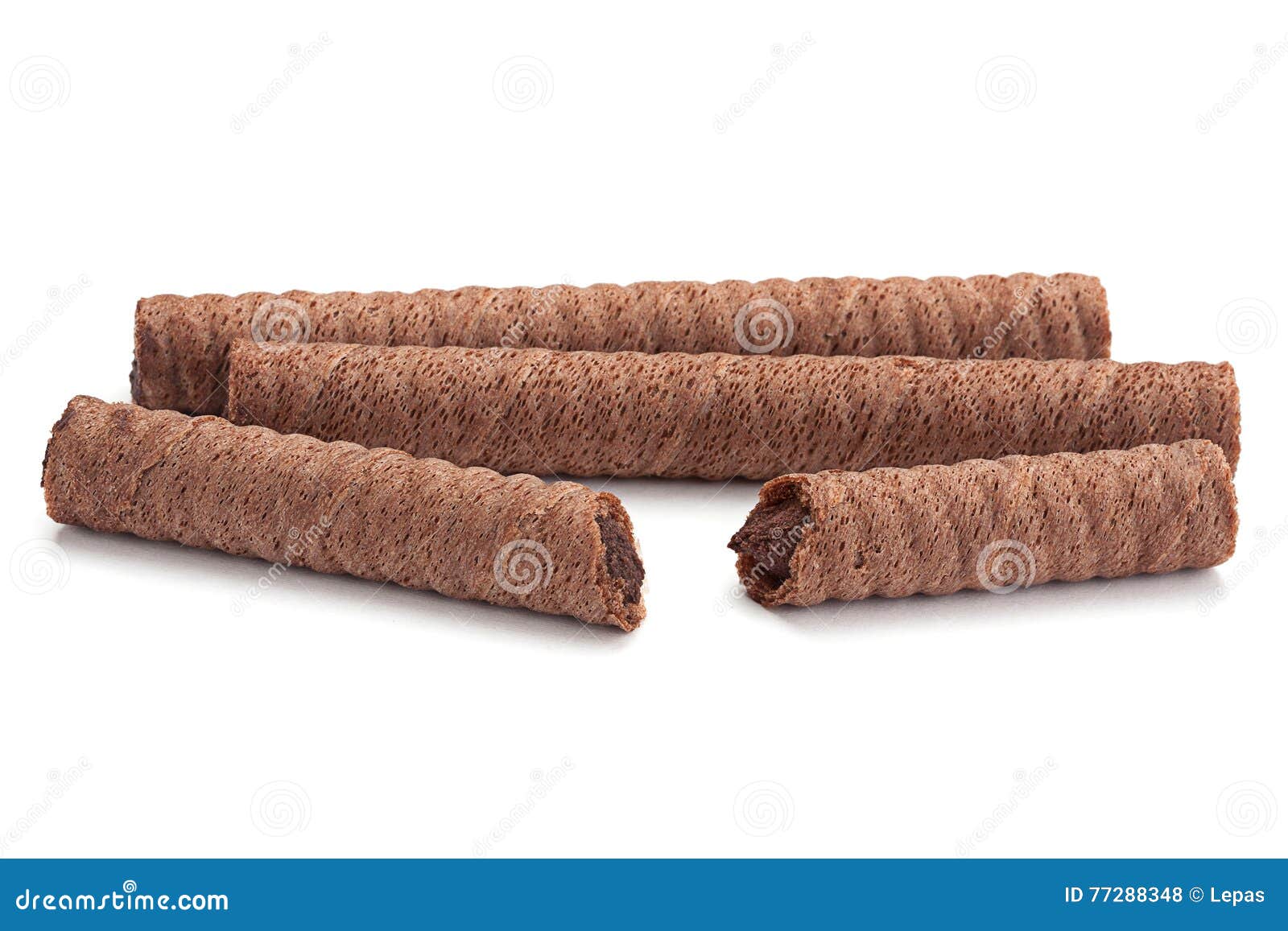 Sweet Chocolate Round Stick Wafers Stock Photo - Image of brown, white ...