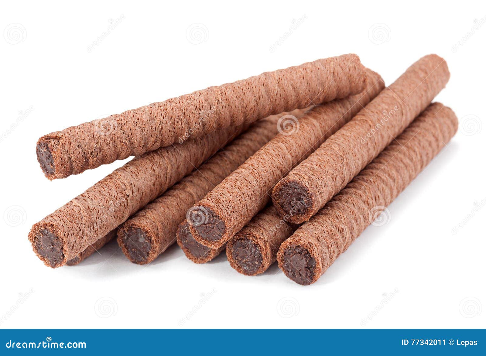 Sweet Chocolate Round Stick Wafers Stock Image - Image of texture, stik ...